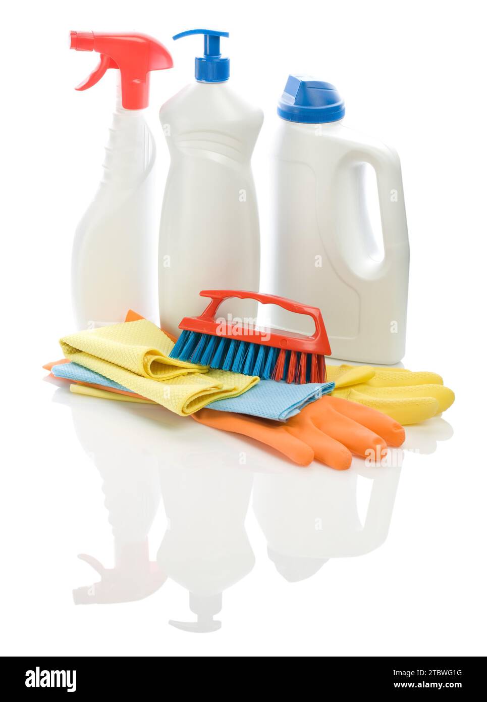 Collection of objects for cleaning Stock Photo - Alamy