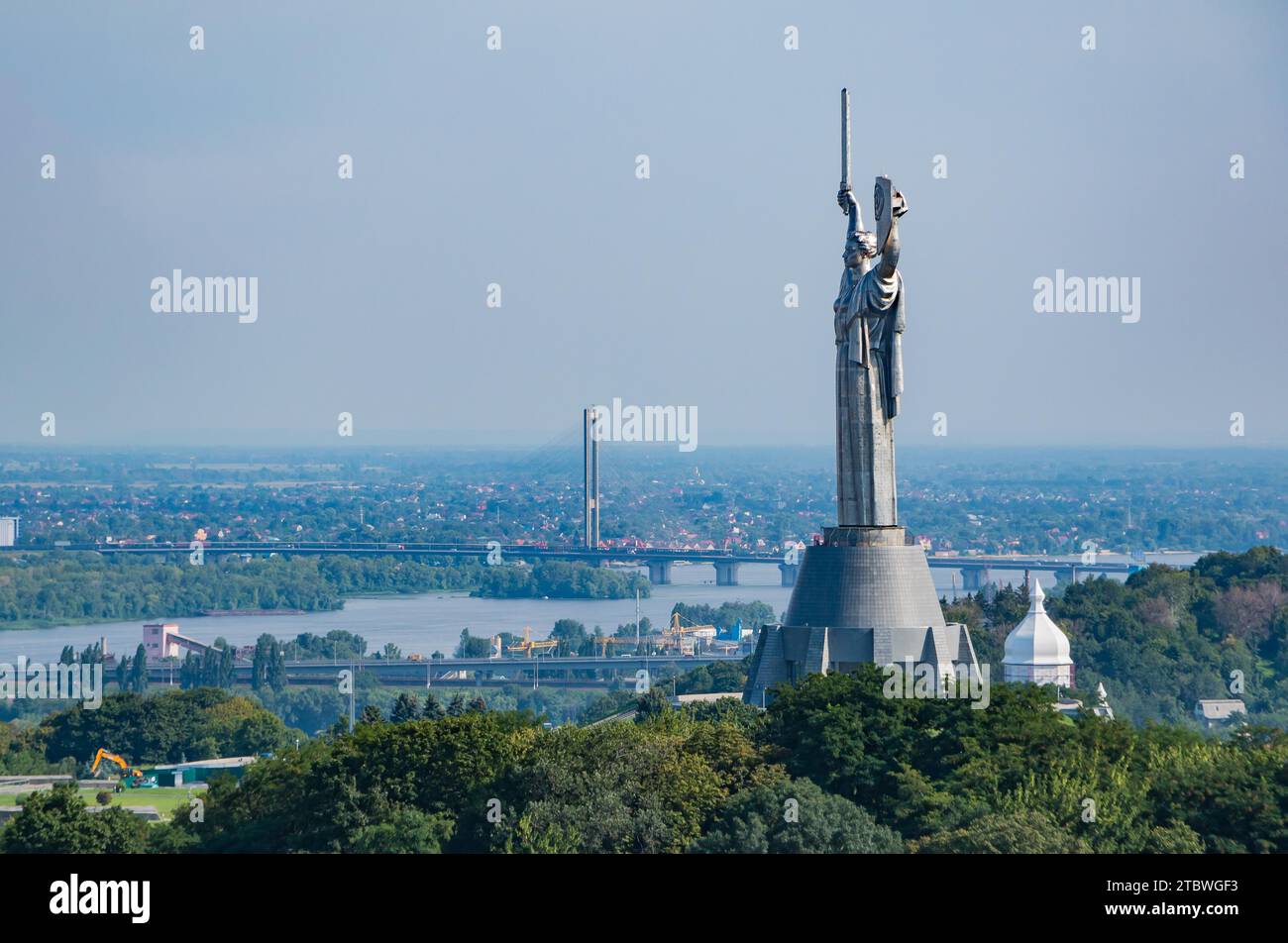 A picture of the The Motherland Monument as seen from a distance Stock ...