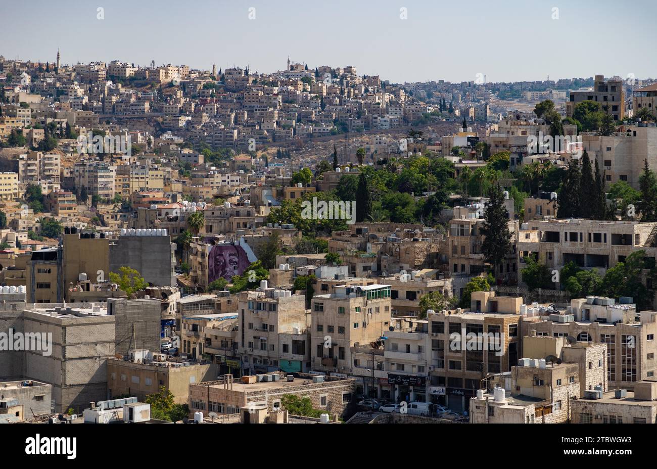 A picture of Amman, showing the west area of the city as seen from the ...