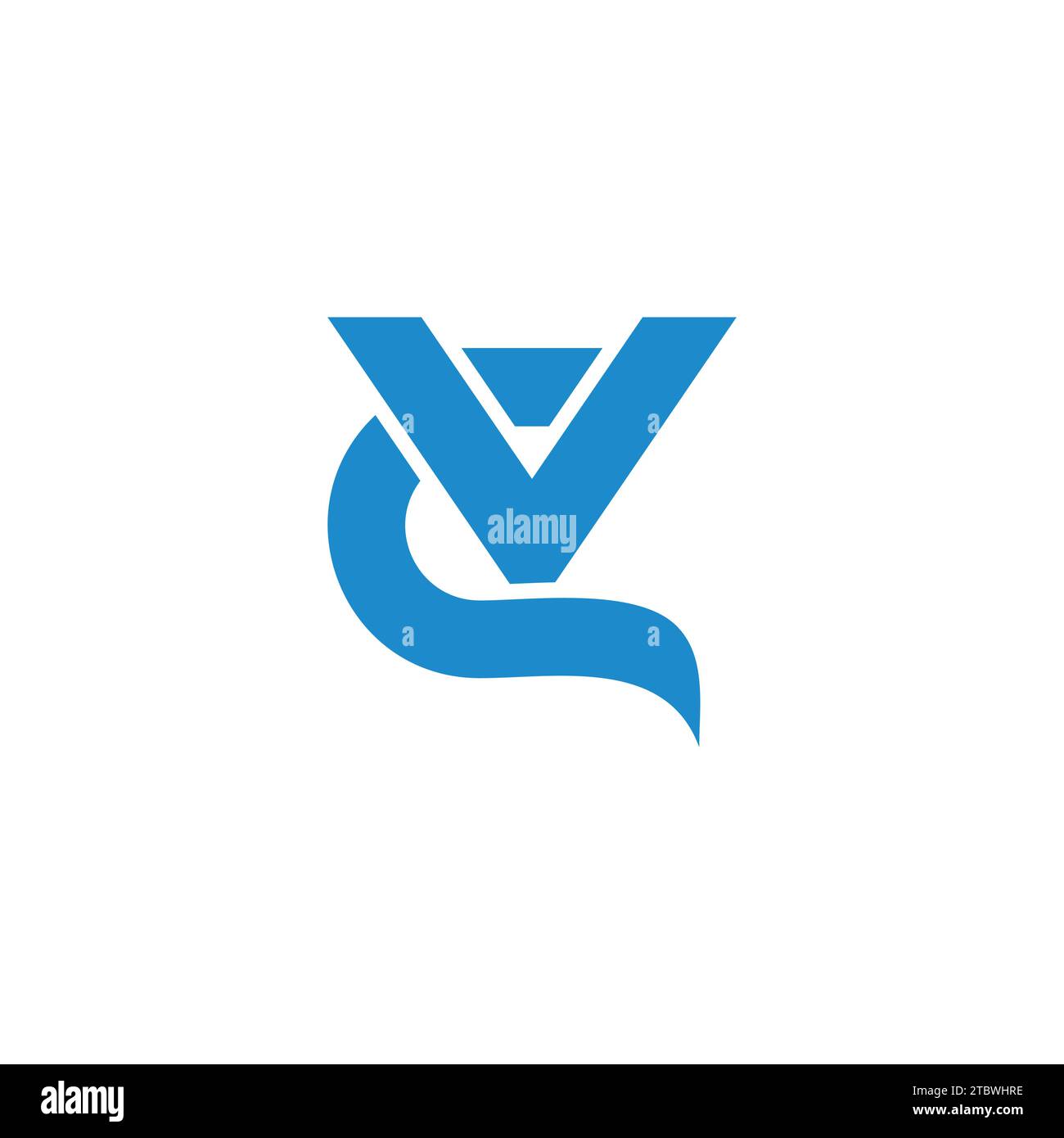 letter cv linked geometric curves logo vector Stock Vector Image & Art ...