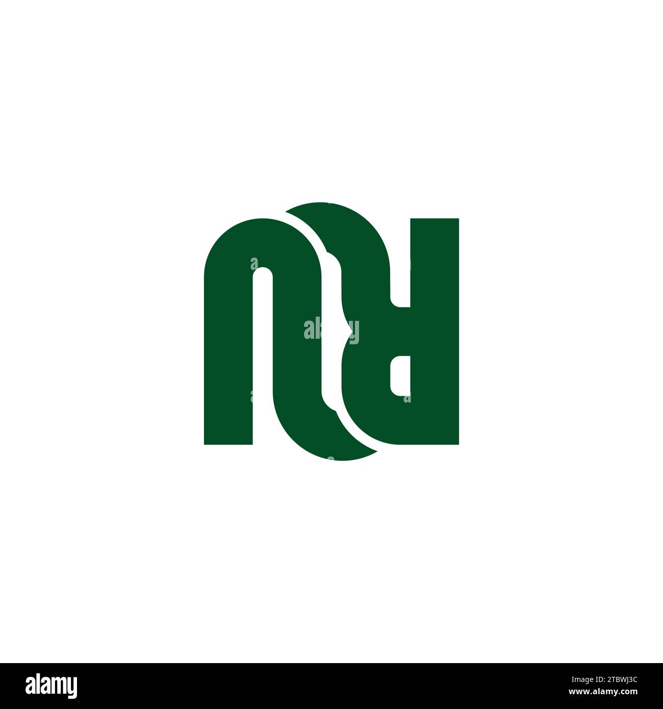 lowercase nd linked curves geometric logo vector Stock Vector Image ...
