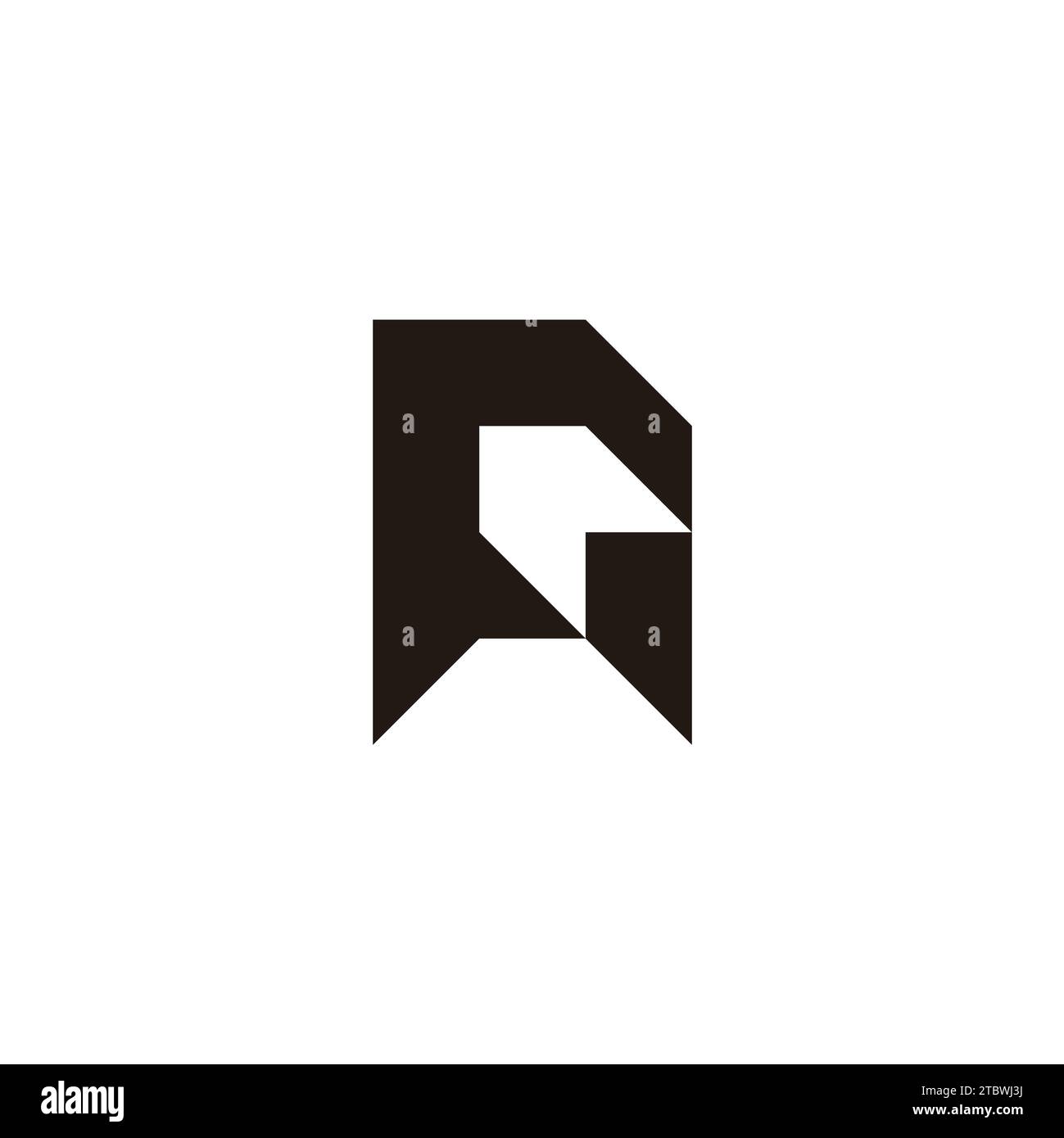 letter r arrow label simple geometric logo vector Stock Vector Image ...