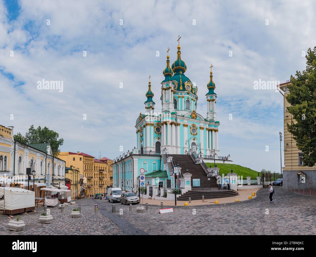 A panorama picture of the St. Andrew's Church and nearby area Stock ...