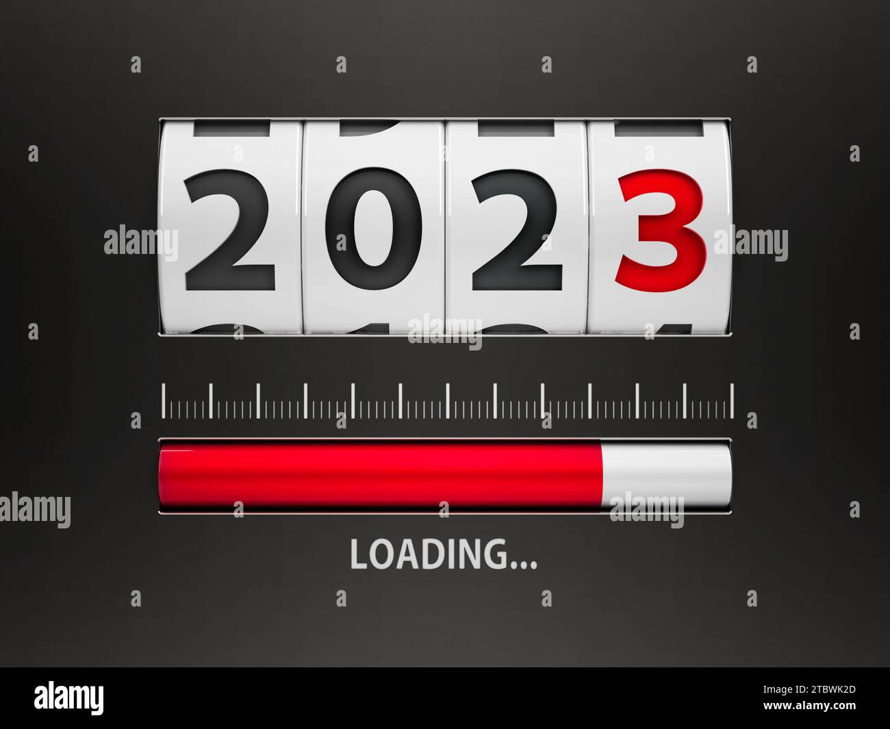 Design component of a counter dial that is showing loading new year ...