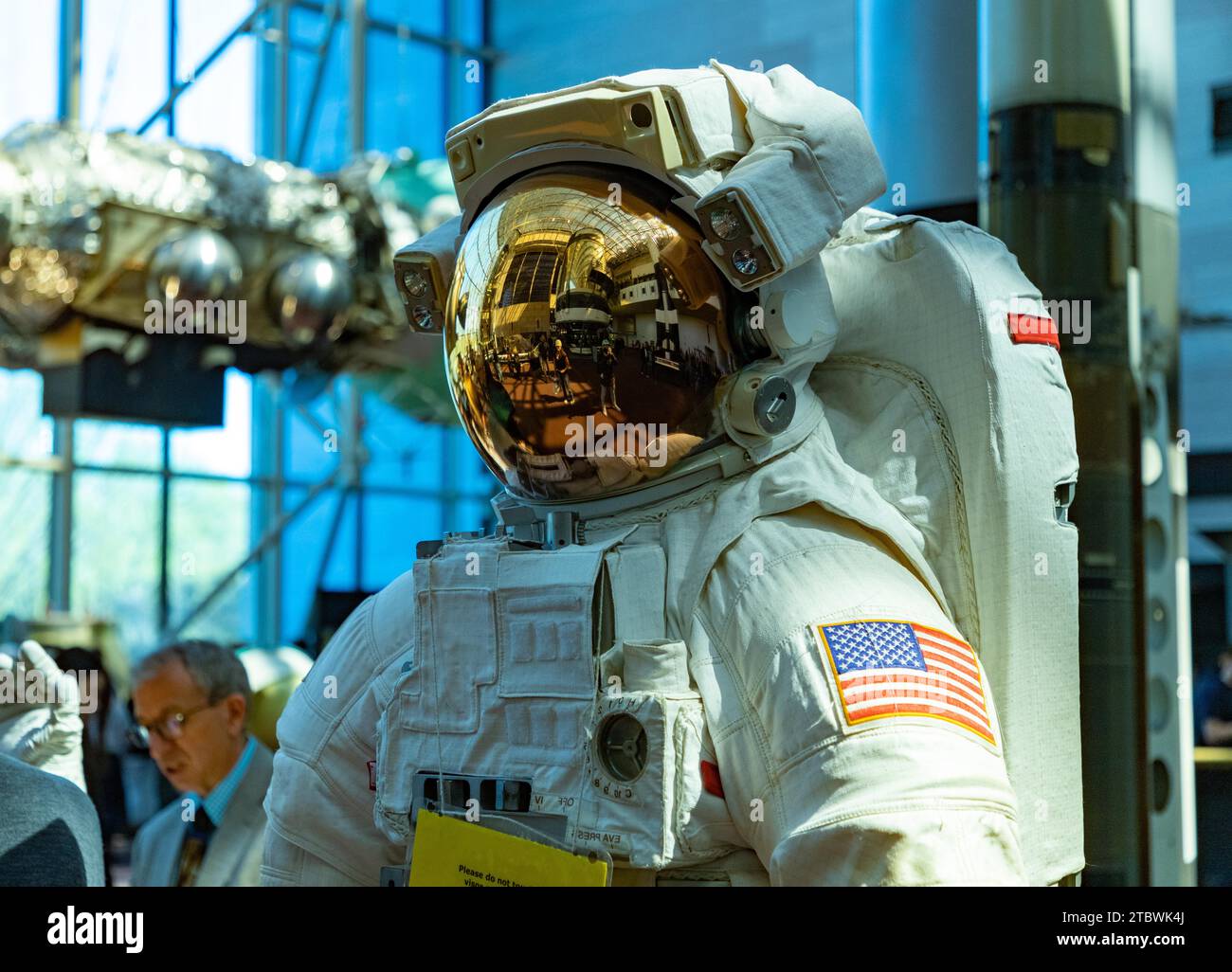 A picture of an astronaut suit as seen inside the Smithsonian National ...