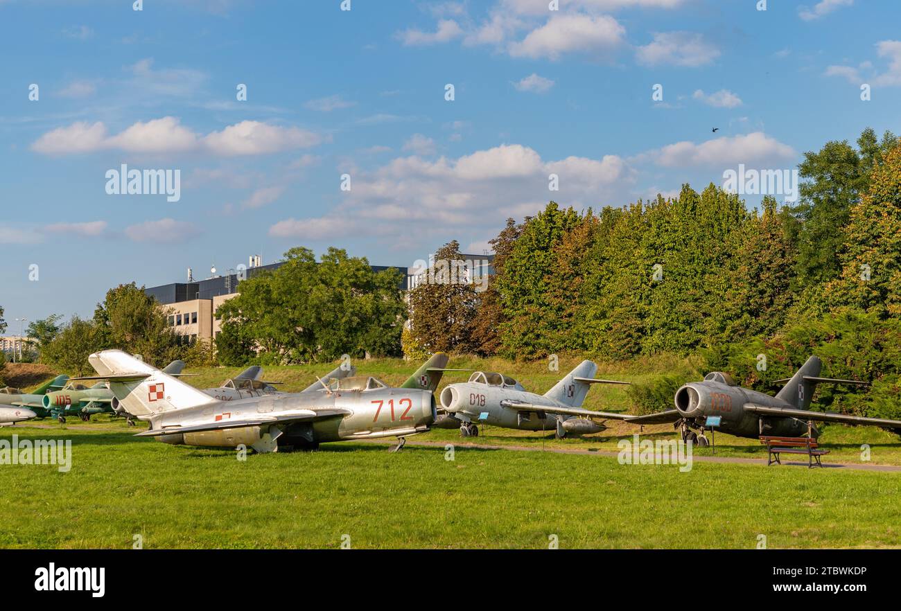 A picture of some WSK Lim fighter jets on the grounds of the Polish ...
