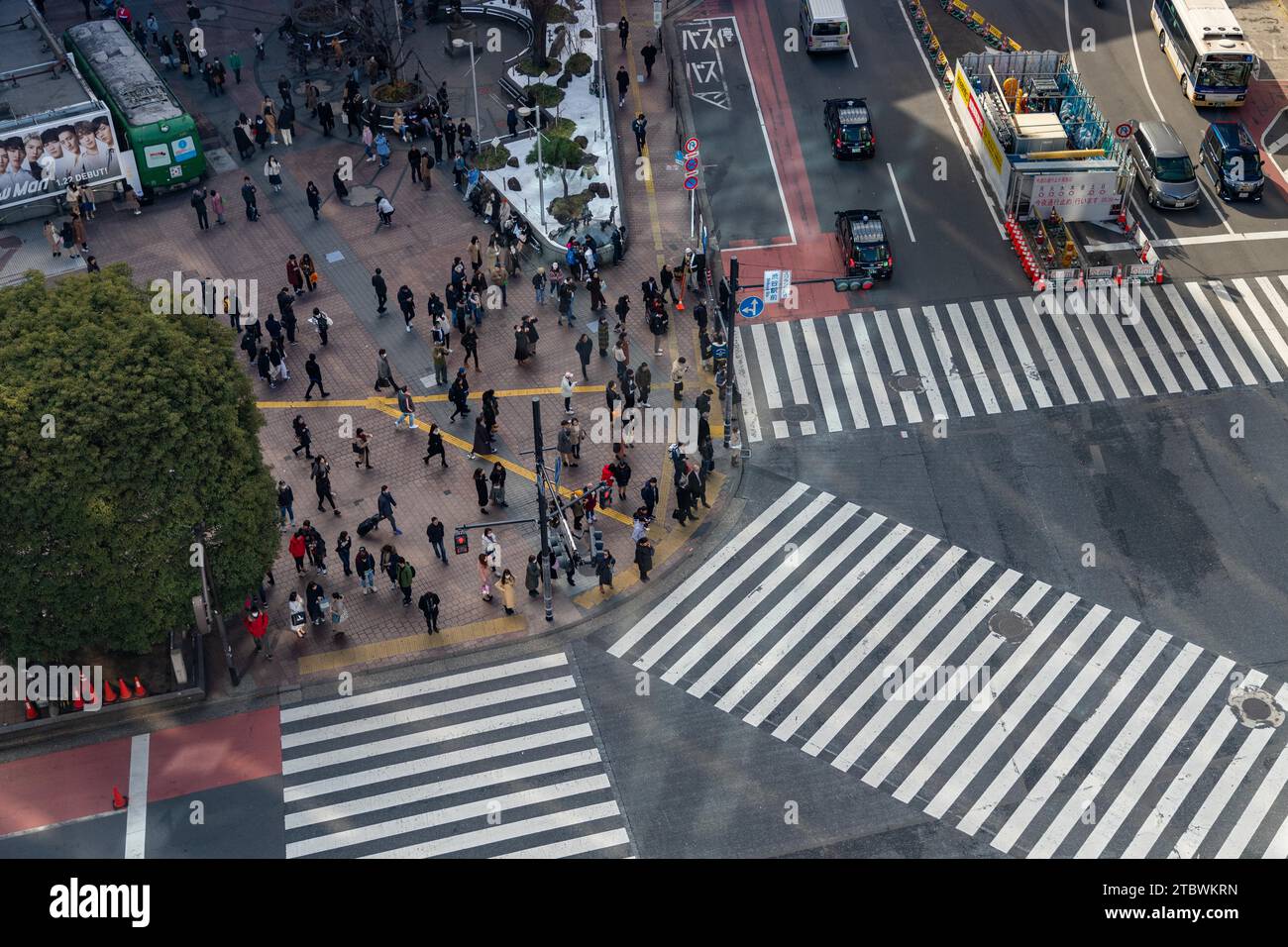 A picture of the Shibuya Crossing, as seen from above, in Tokyo Stock Photo - Alamy