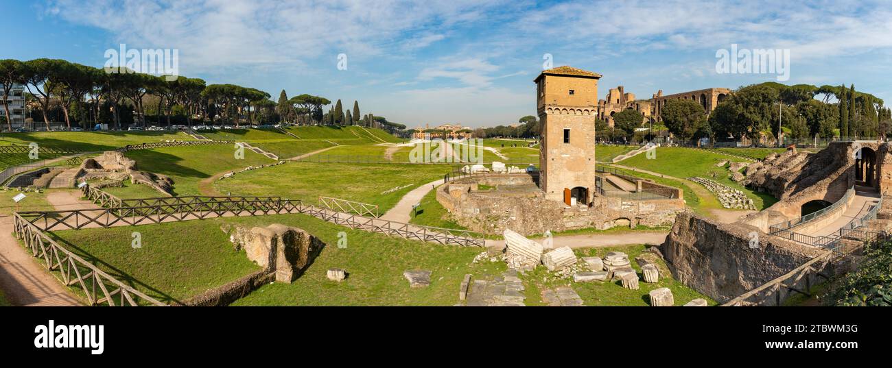 A panorama picture of the Circus Maximus Stock Photo - Alamy