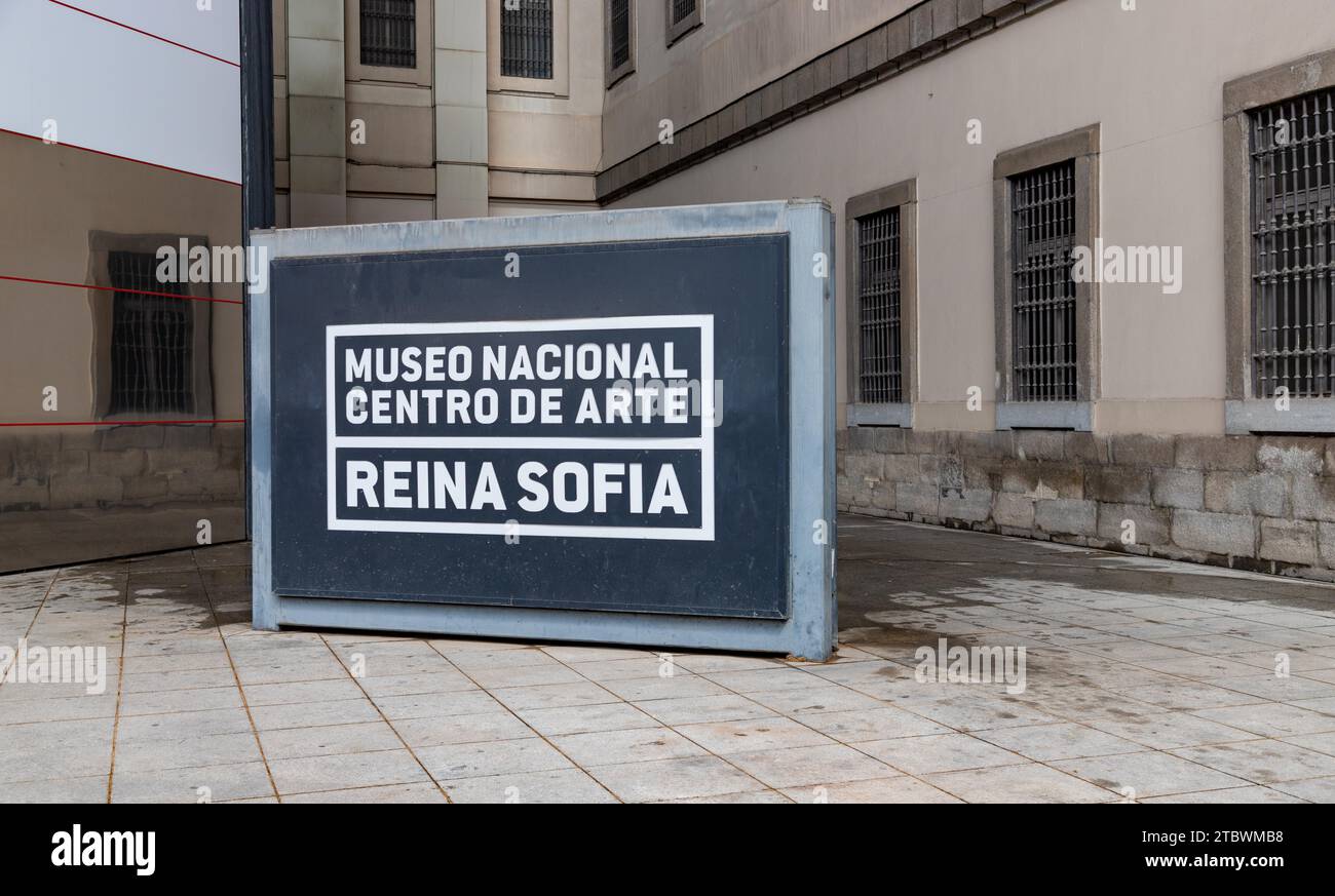 A picture of the Museo Nacional Centro de Arte Reina Sofia sign Stock ...