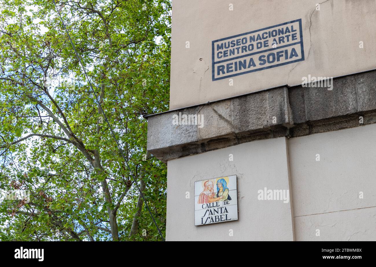 A picture of the Museo Nacional Centro de Arte Reina Sofia sign and the ...
