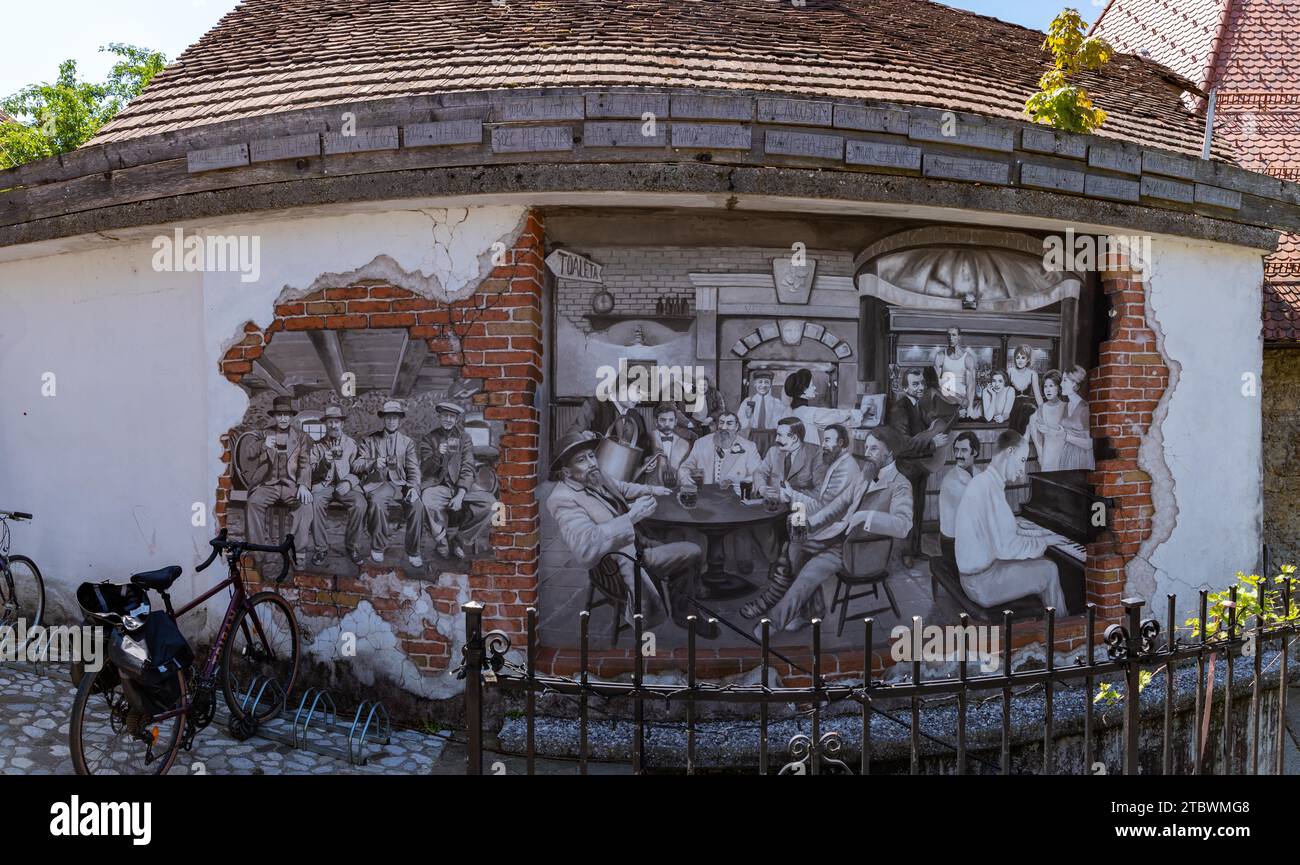 A picture of the mural at the Layer House Stock Photo - Alamy