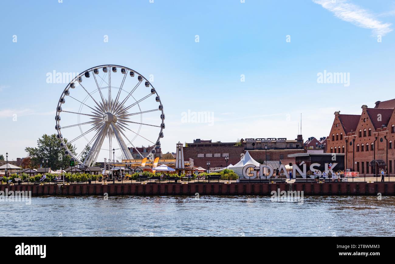 A picture of the AmberSky Ferris Wheel in Gdansk and the large Gdansk ...
