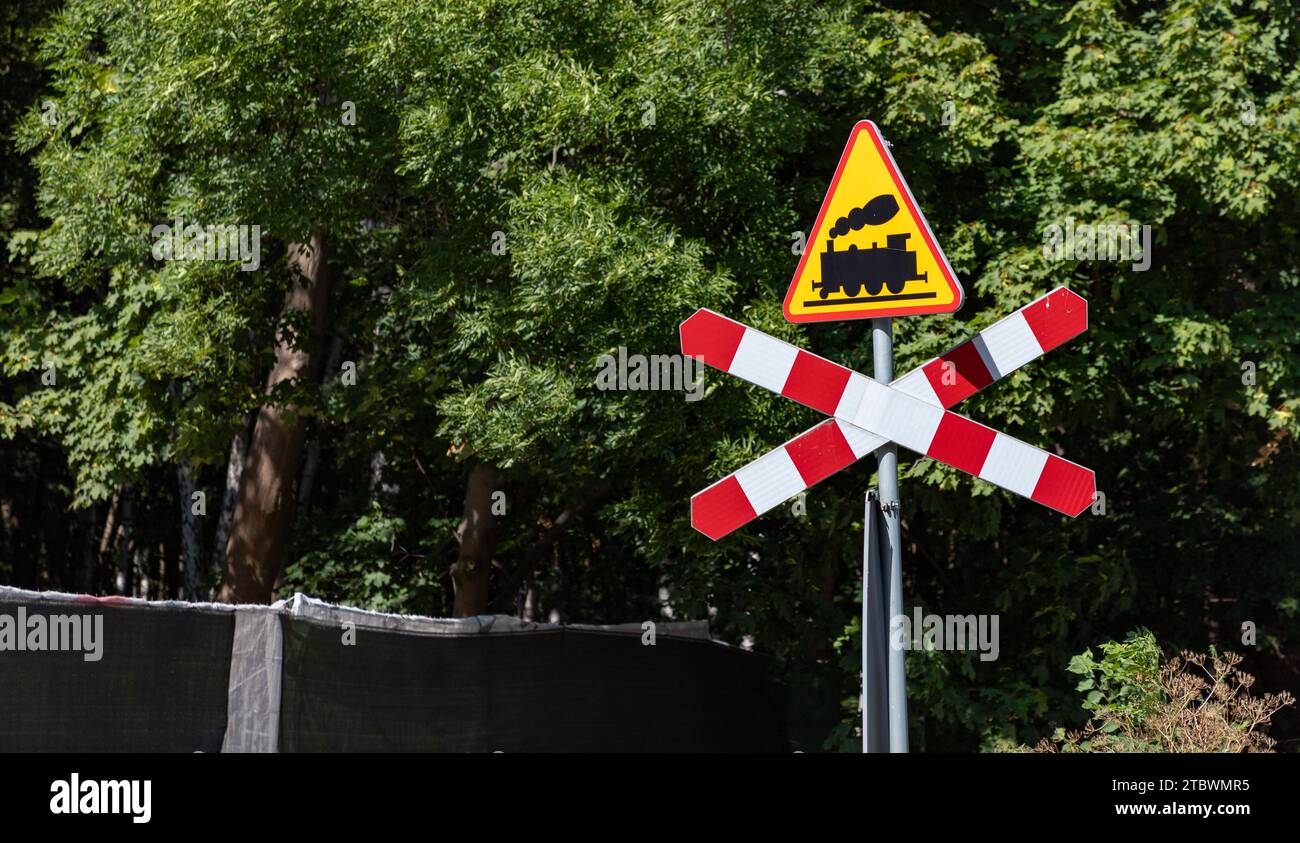 A picture of a railroad traffic sign Stock Photo - Alamy