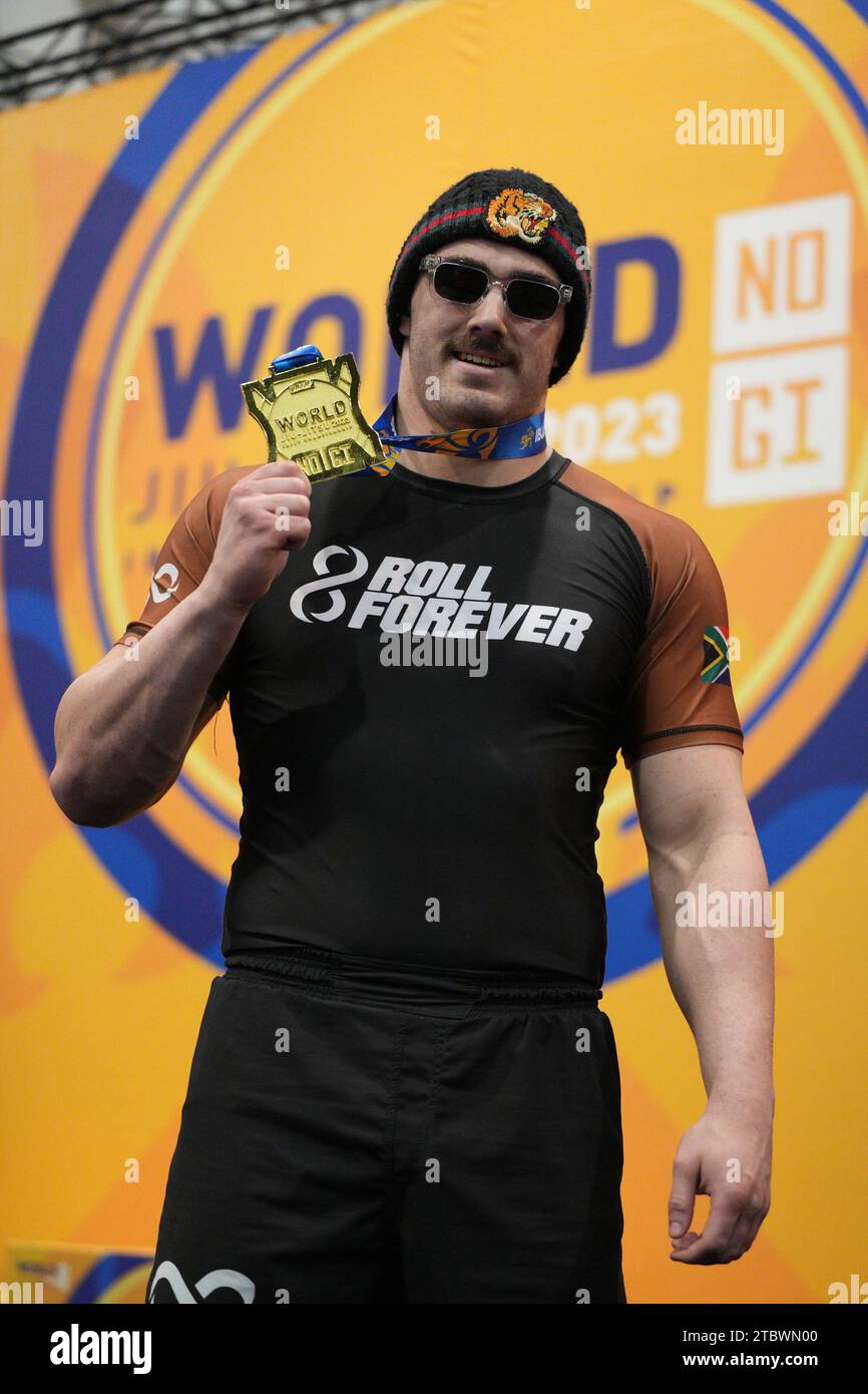 Las Vegas, Nevada, USA. 7th Dec, 2023. Luke Griffith celebrates world ...