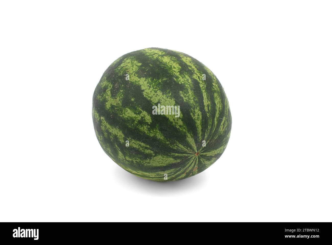 Single whole watermelon isolated on white background Stock Photo - Alamy