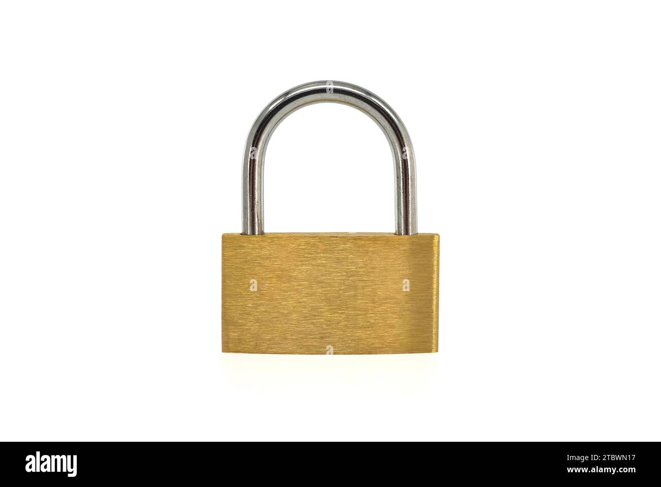 Locked golden padlock isolated on the white background Stock Photo - Alamy