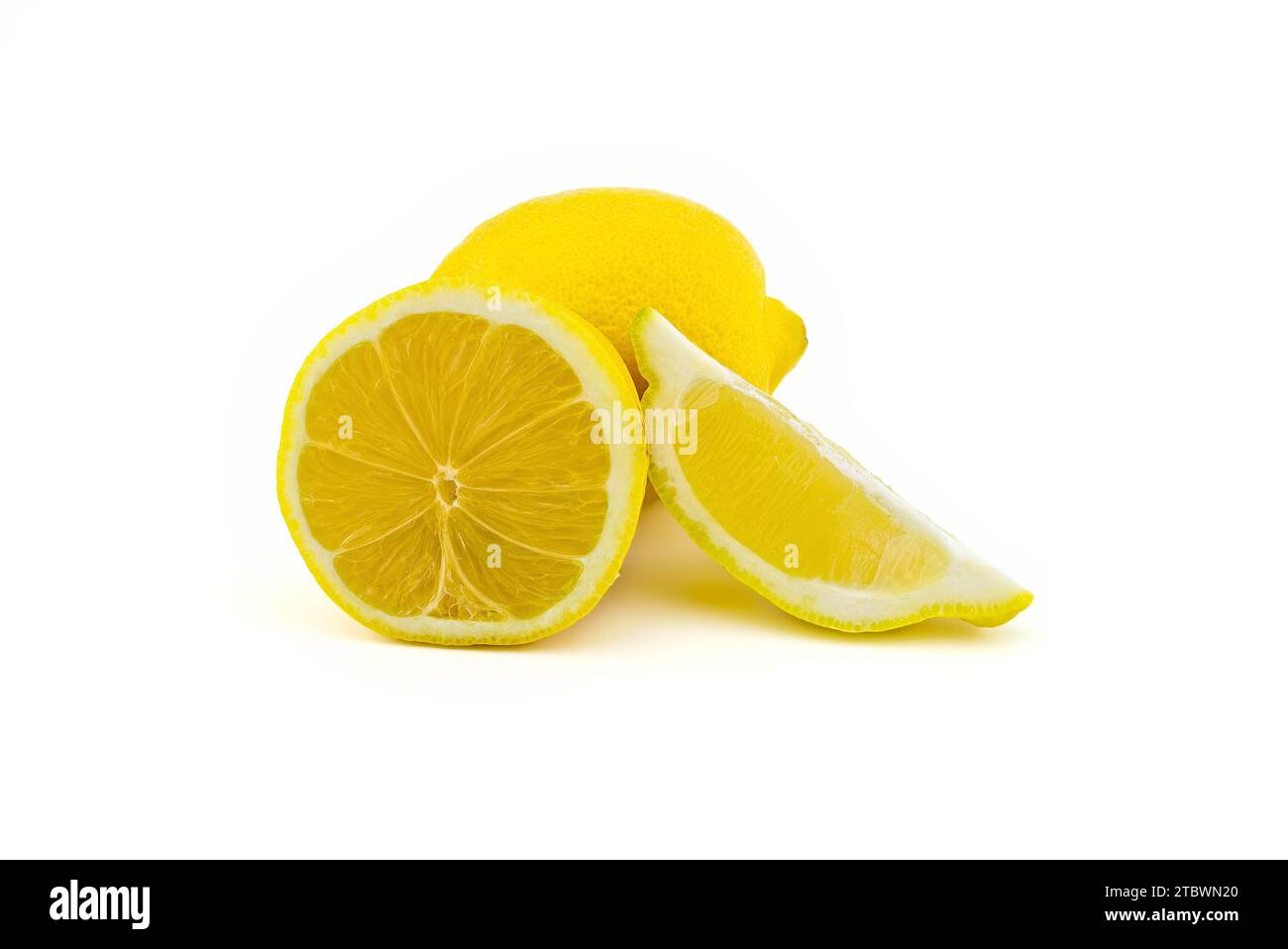 Lemon whole and sliced Cut Out Stock Images & Pictures - Alamy