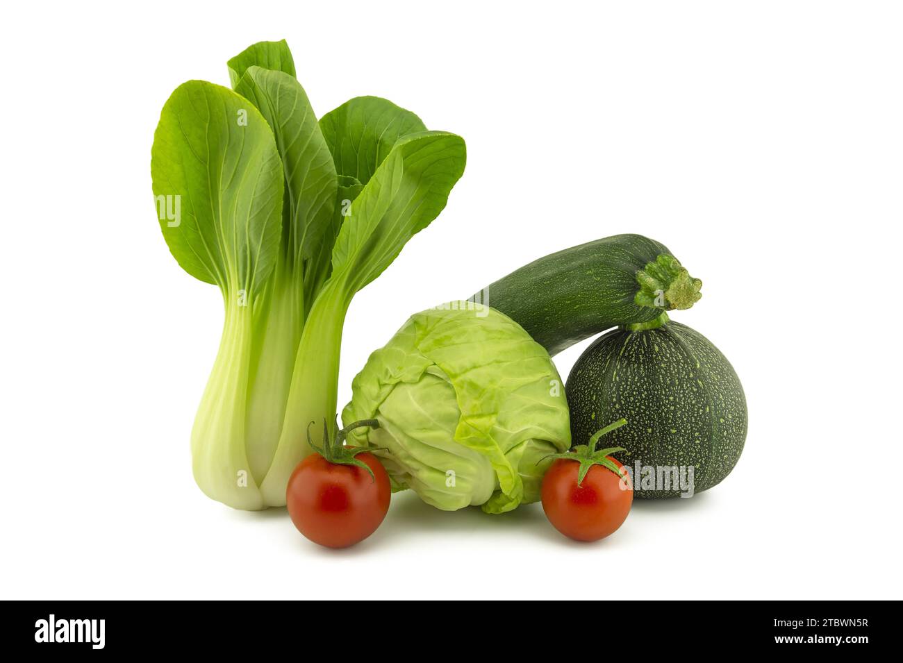 Chinese cabbage and white cabbage green round courgette, zucchini and ...