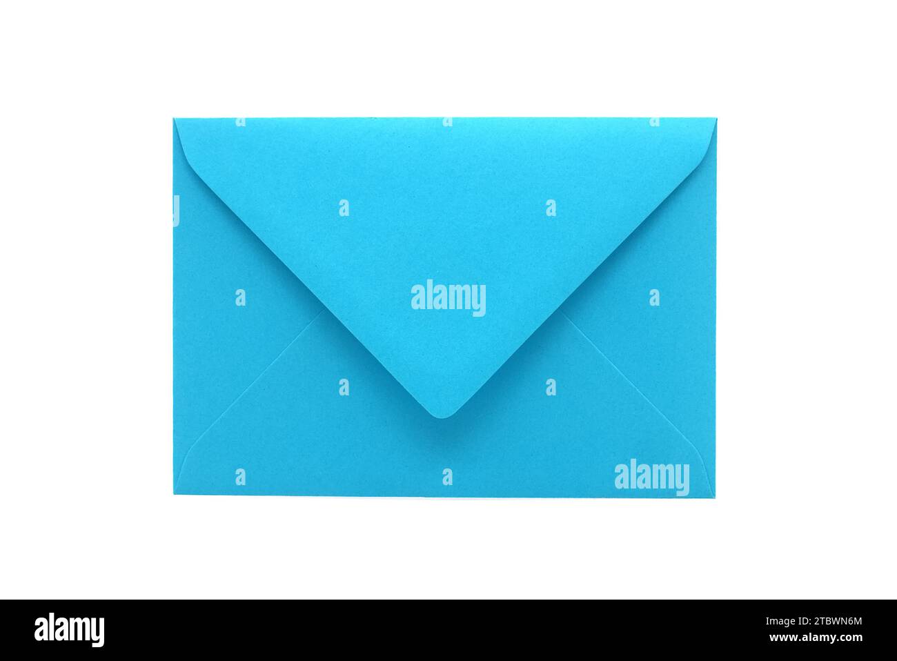 Blue paper envelope isolated on white background Stock Photo - Alamy
