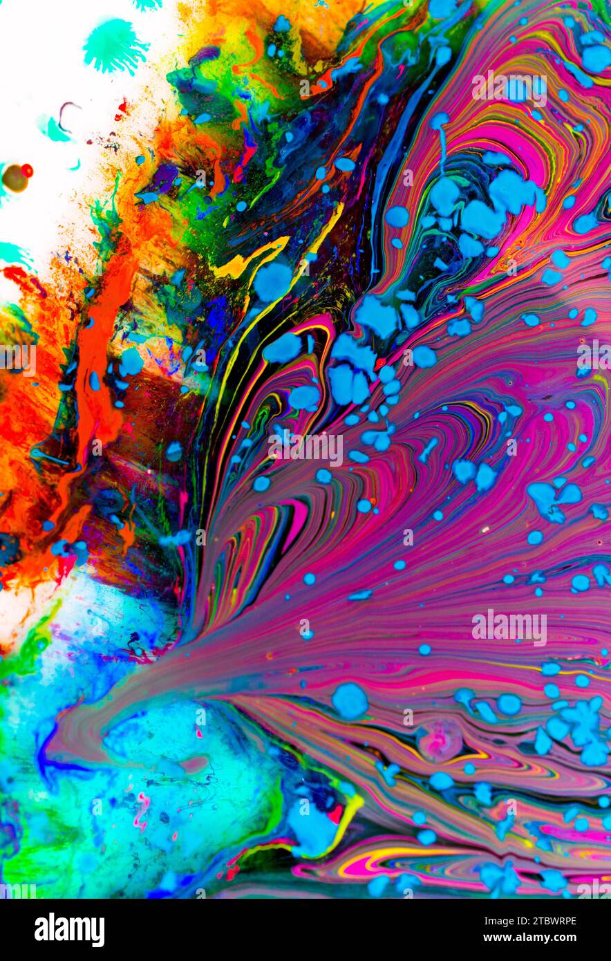 Traditional Ottoman Turkish marbling art patterns as abstract colorful ...