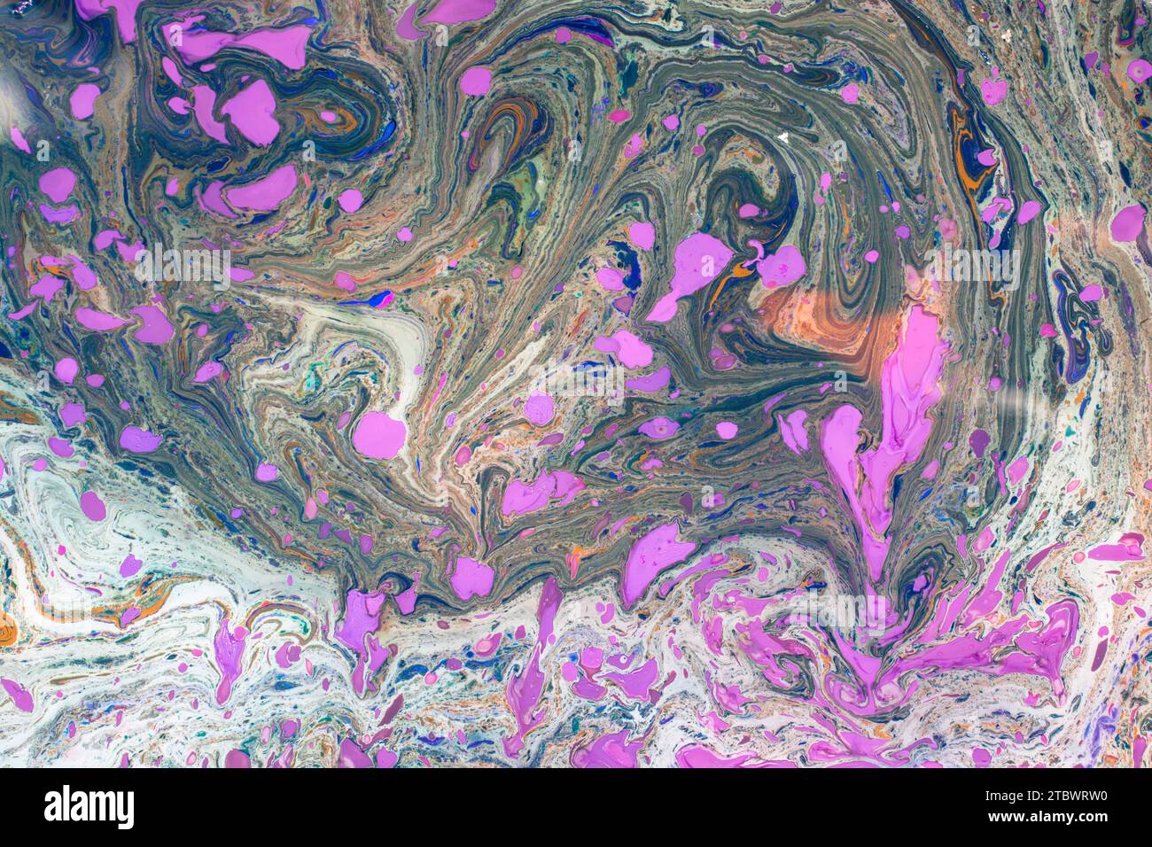 Traditional Ottoman Turkish marbling art patterns as abstract ...