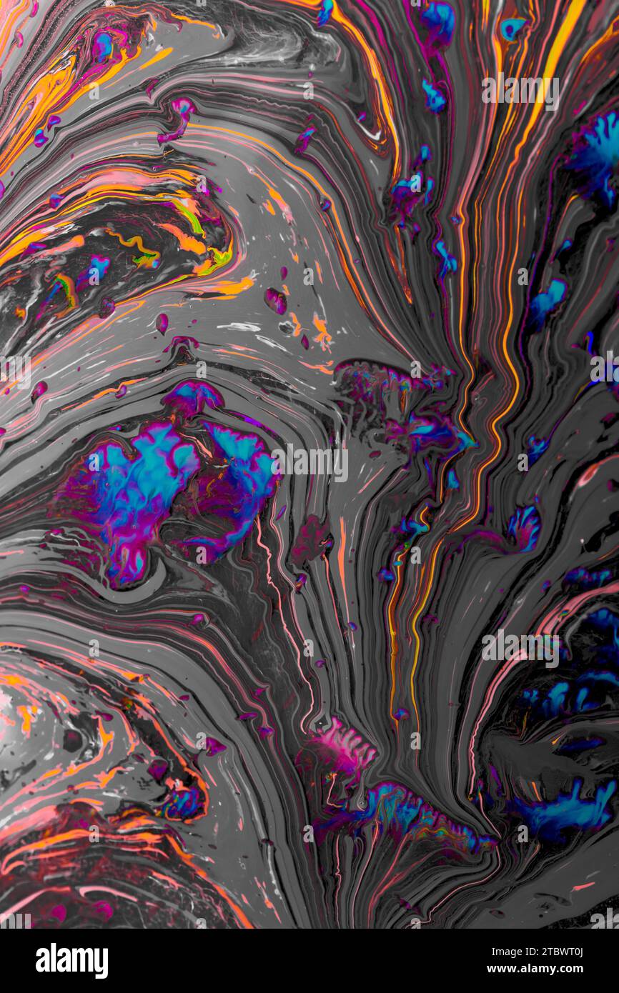 Traditional Ottoman Turkish marbling art patterns as abstract colorful ...