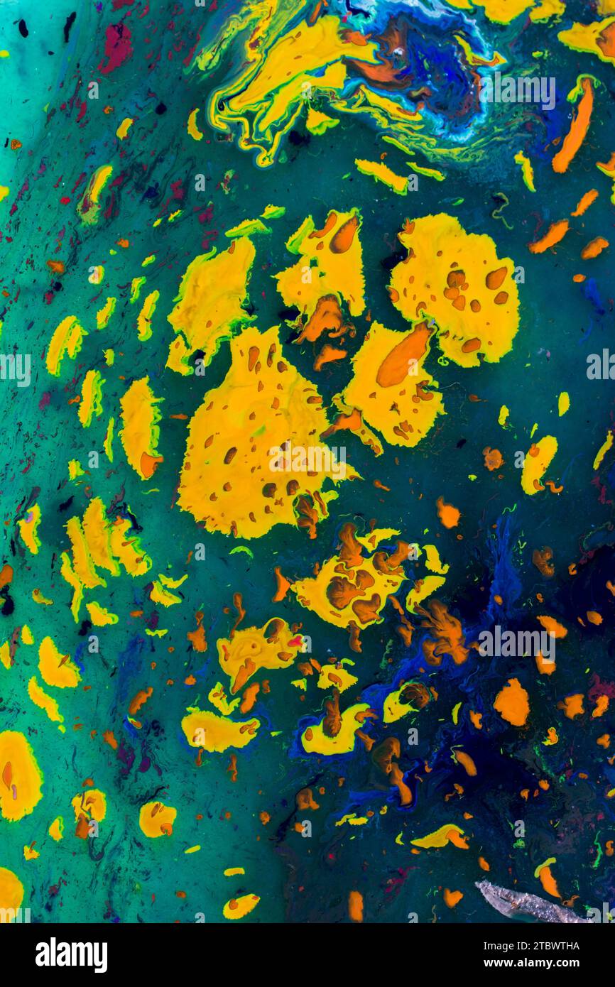 Traditional Ottoman Turkish marbling art patterns as abstract colorful ...