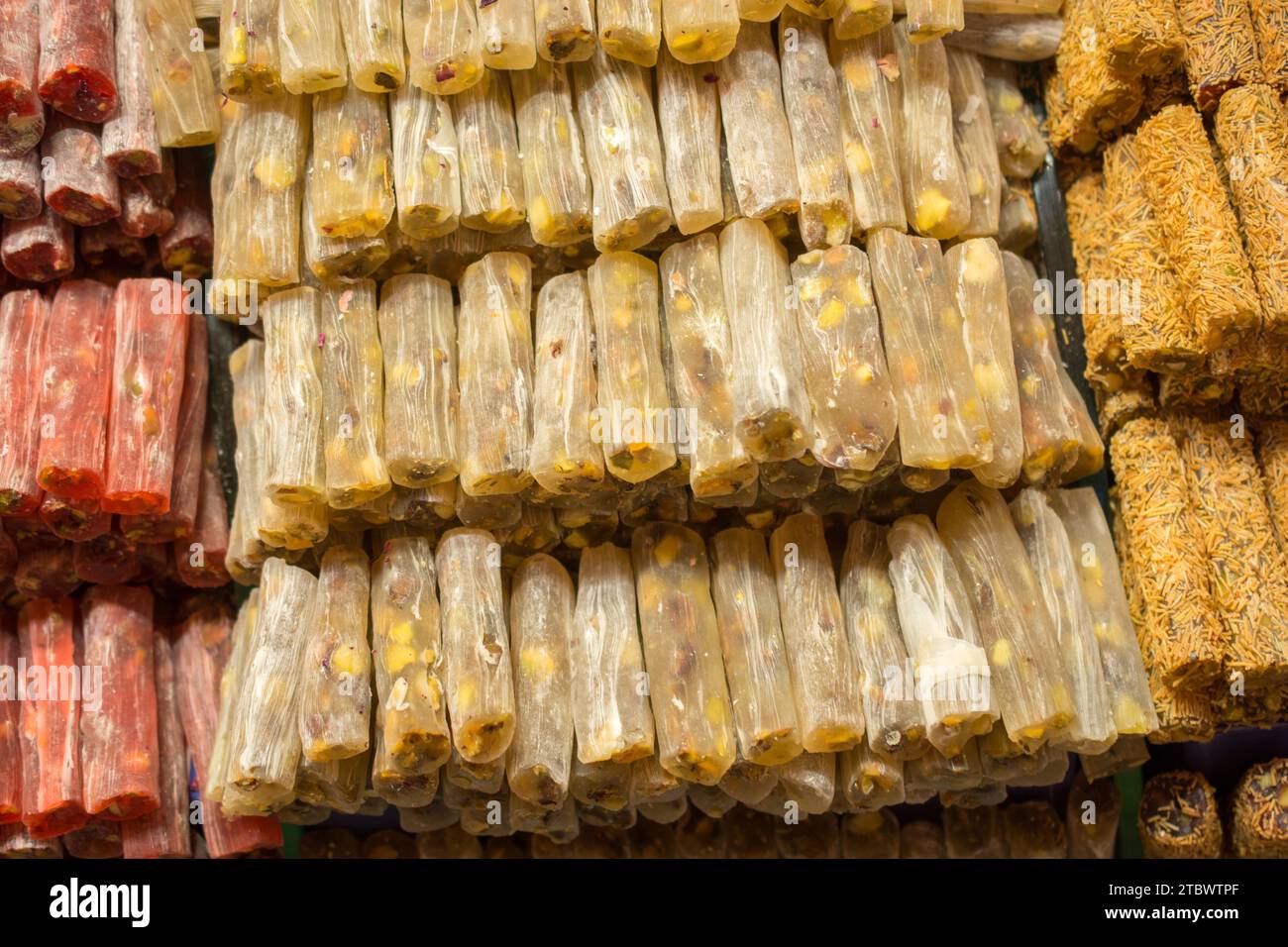 Load of traditional turkish delight lokum candy Stock Photo - Alamy