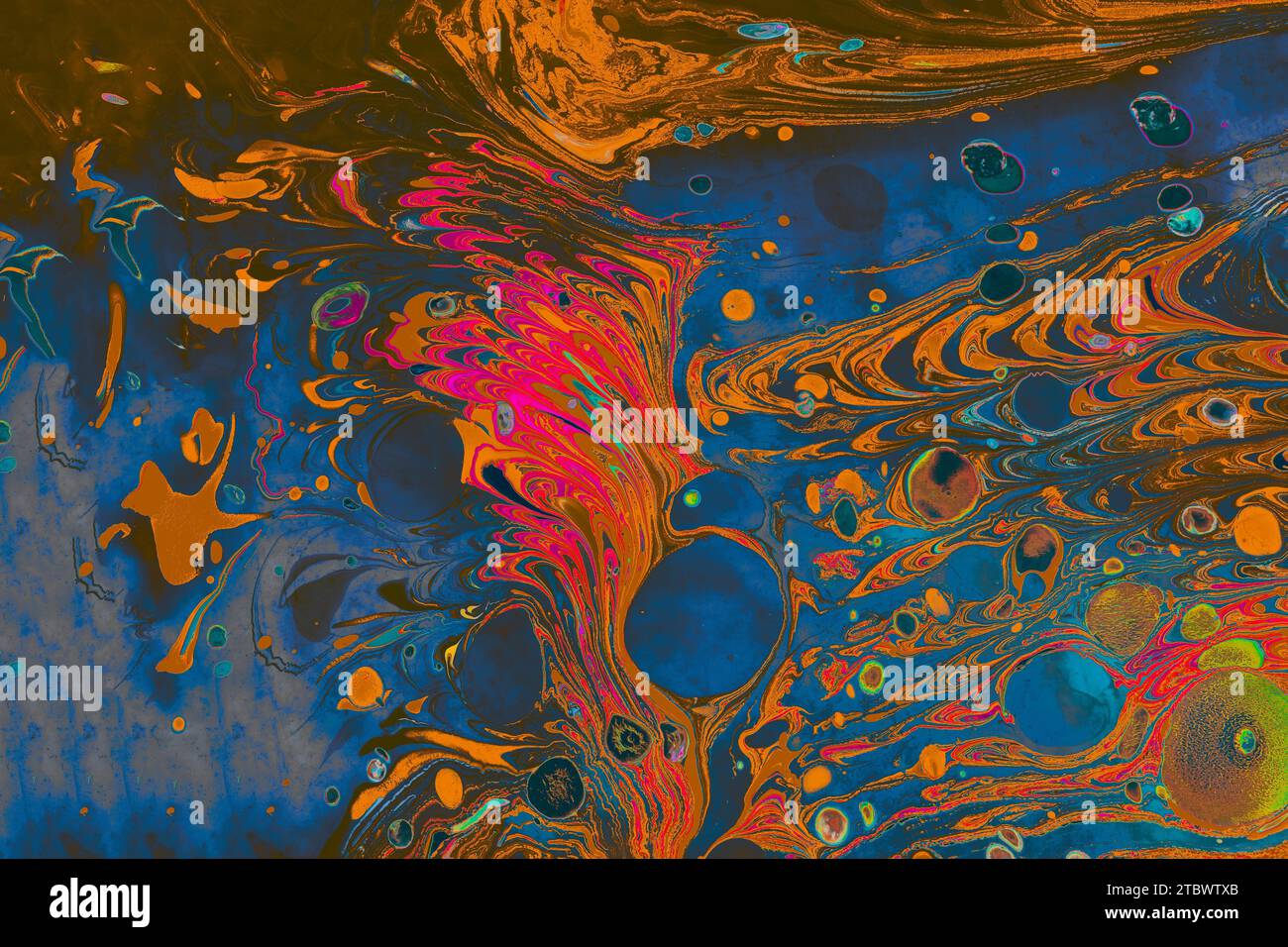 Traditional Ottoman Turkish abstract marbling art patterns as ...