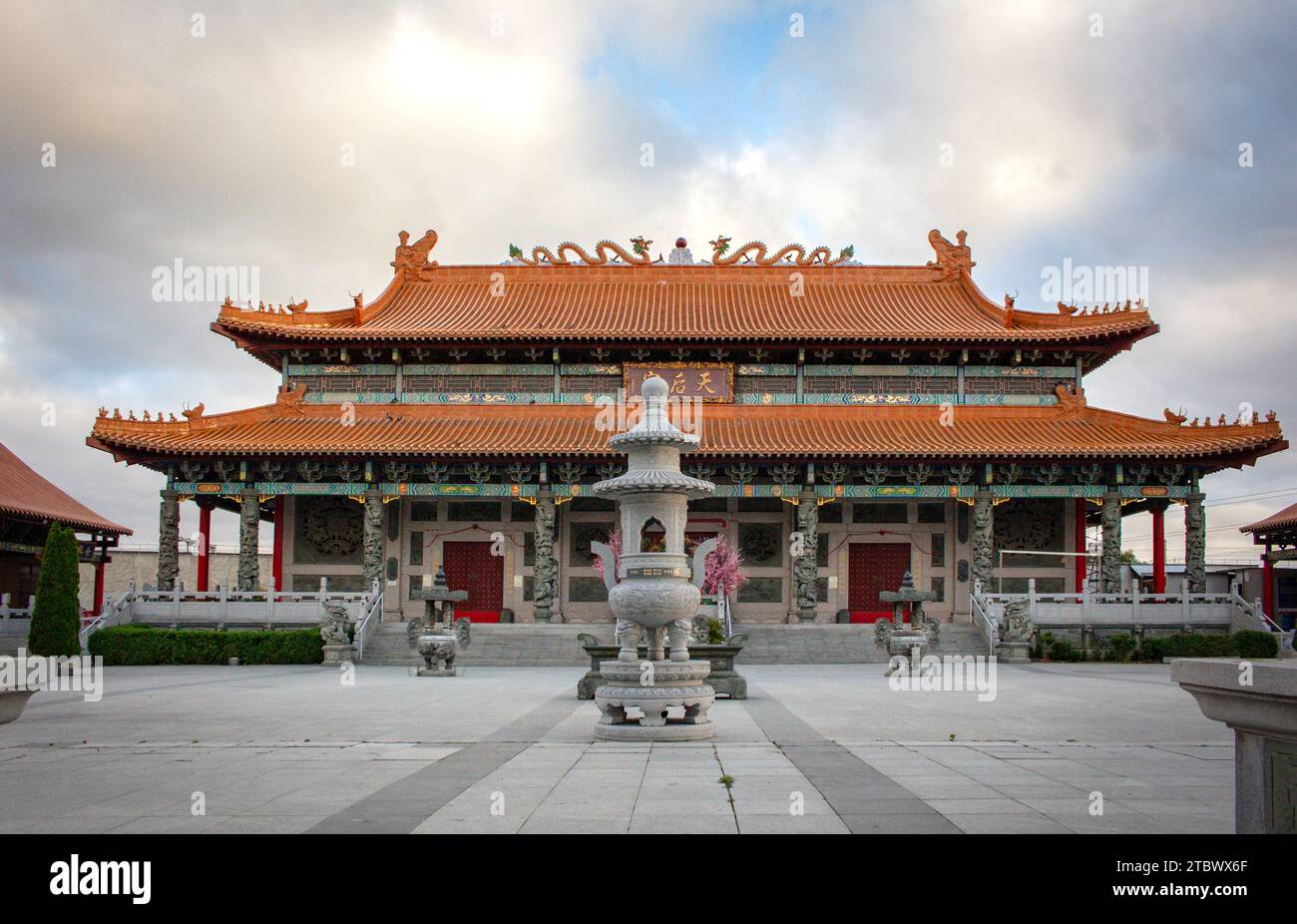 Chinese temple China town Melbourne- The text translation is: " HALL ...