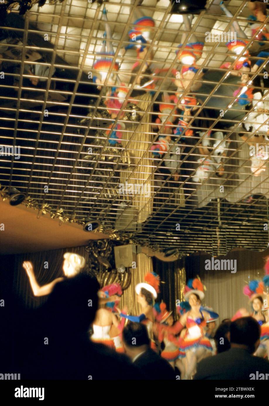 MIAMI, FL - MARCH, 1957: Dancers with red, white and blue dresses and ...
