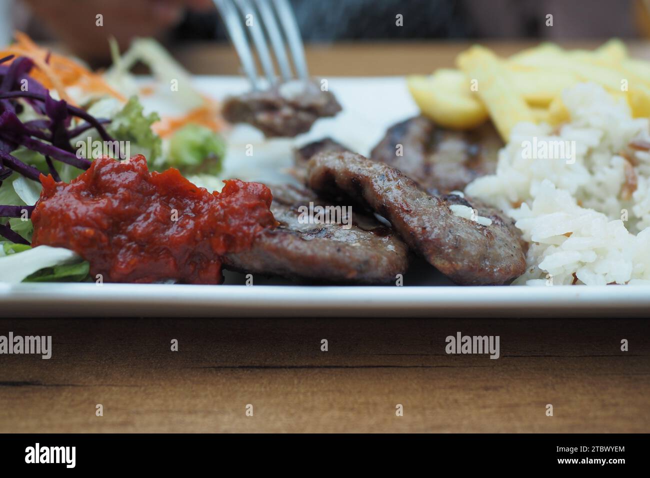 Traditional Turkish Cuisine Meatball Akhisar Kofte Stock Photo - Alamy