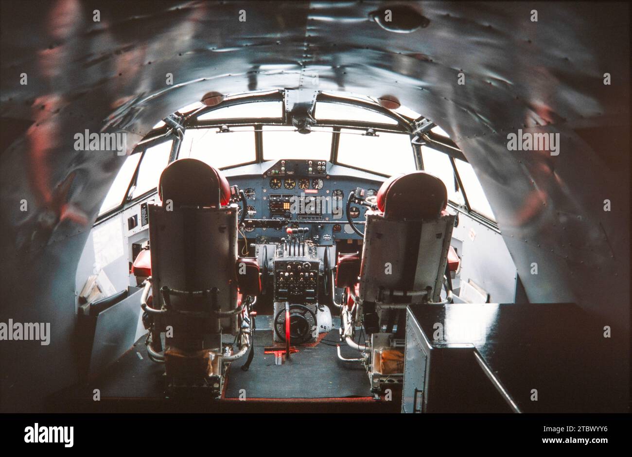 Cockpit of Martin JRM-3 Mars Flying Boat C-FLYL at Sproat Lake in ...