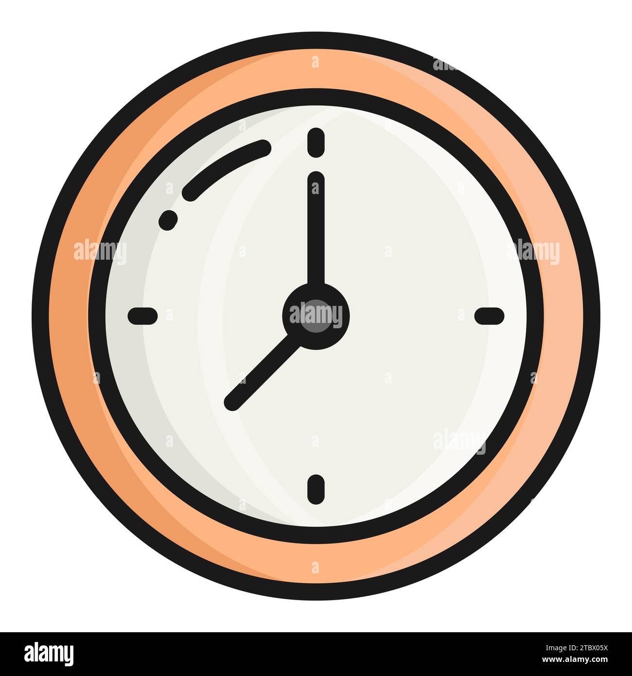 School wall clock Stock Vector Images - Alamy