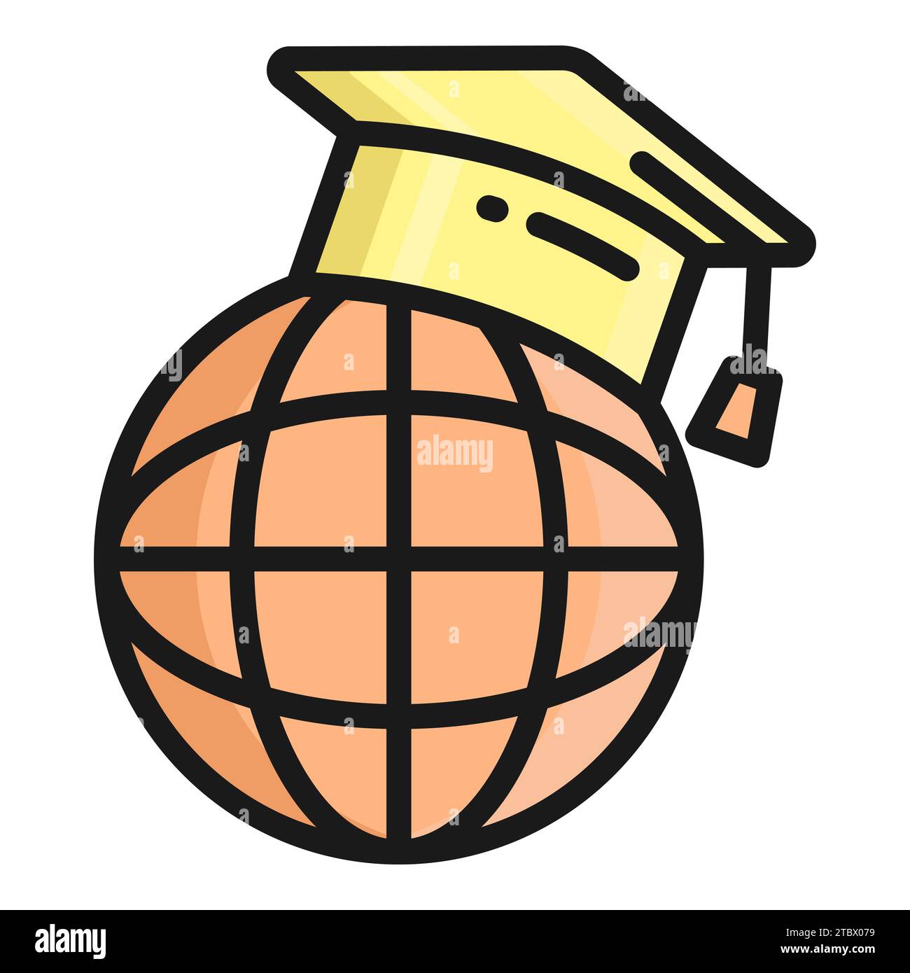 Global education vector flat icon, school and education icon Stock ...