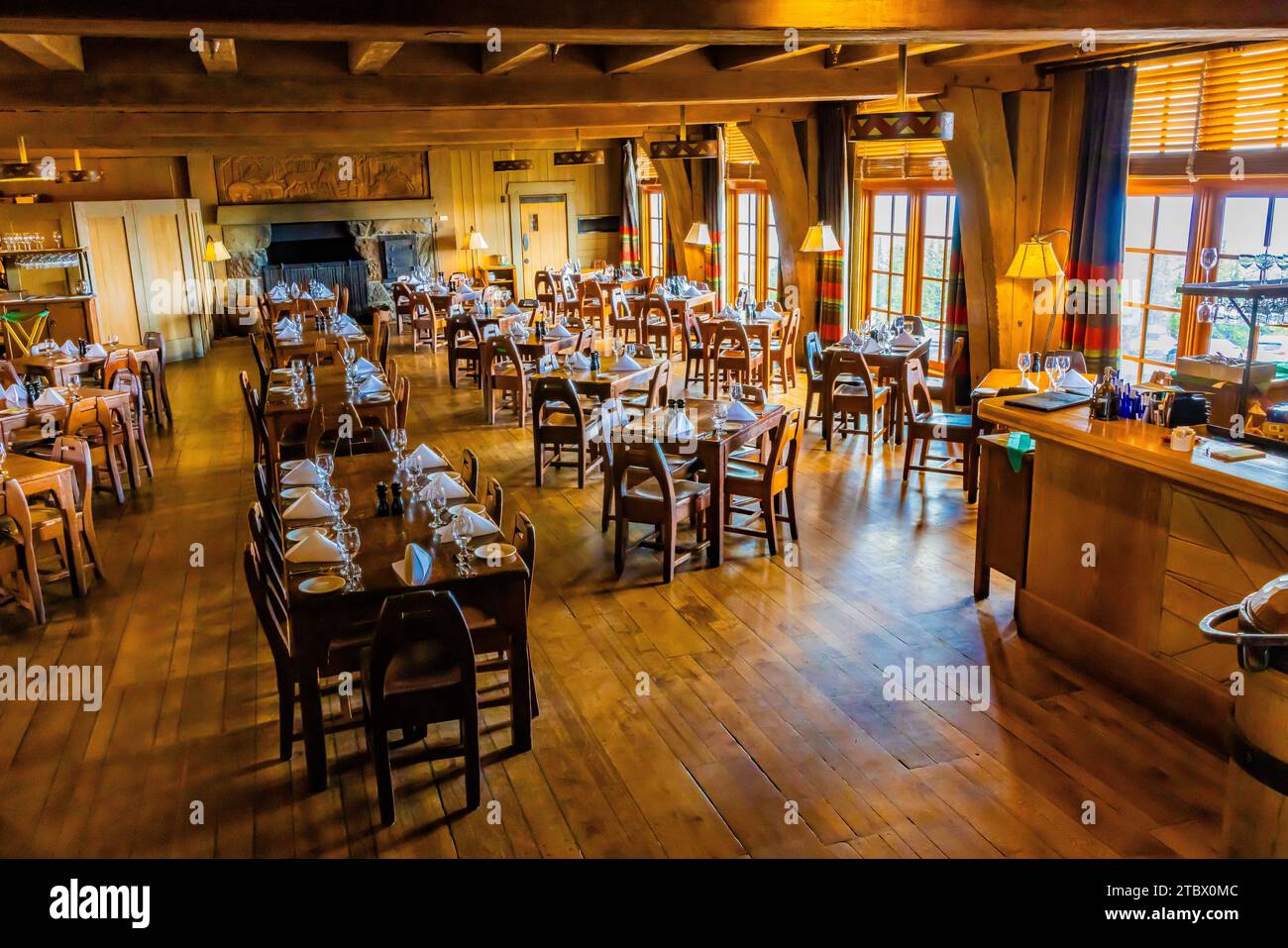 Cascade Dining Room in Timberline Lodge on Mt. Hood, Mt. Hood National ...