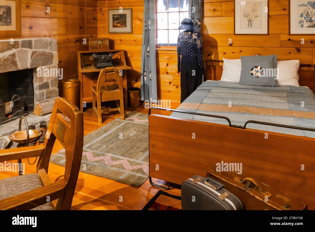 1930s decor in a room in Timberline Lodge on Mt. Hood, with many ...