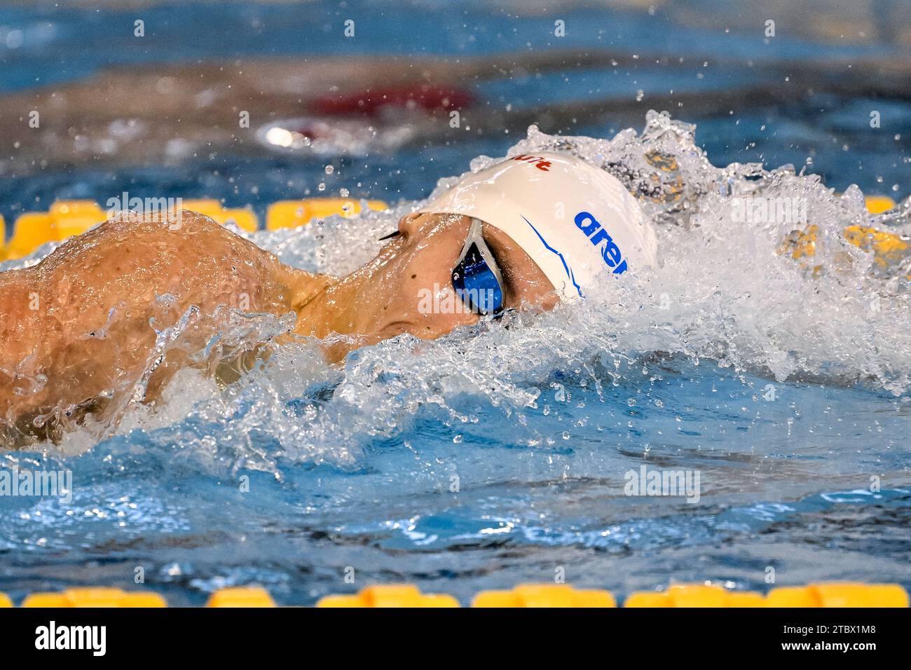 David Popovici of Romania competes in the 200m Freestyle Men Heats ...