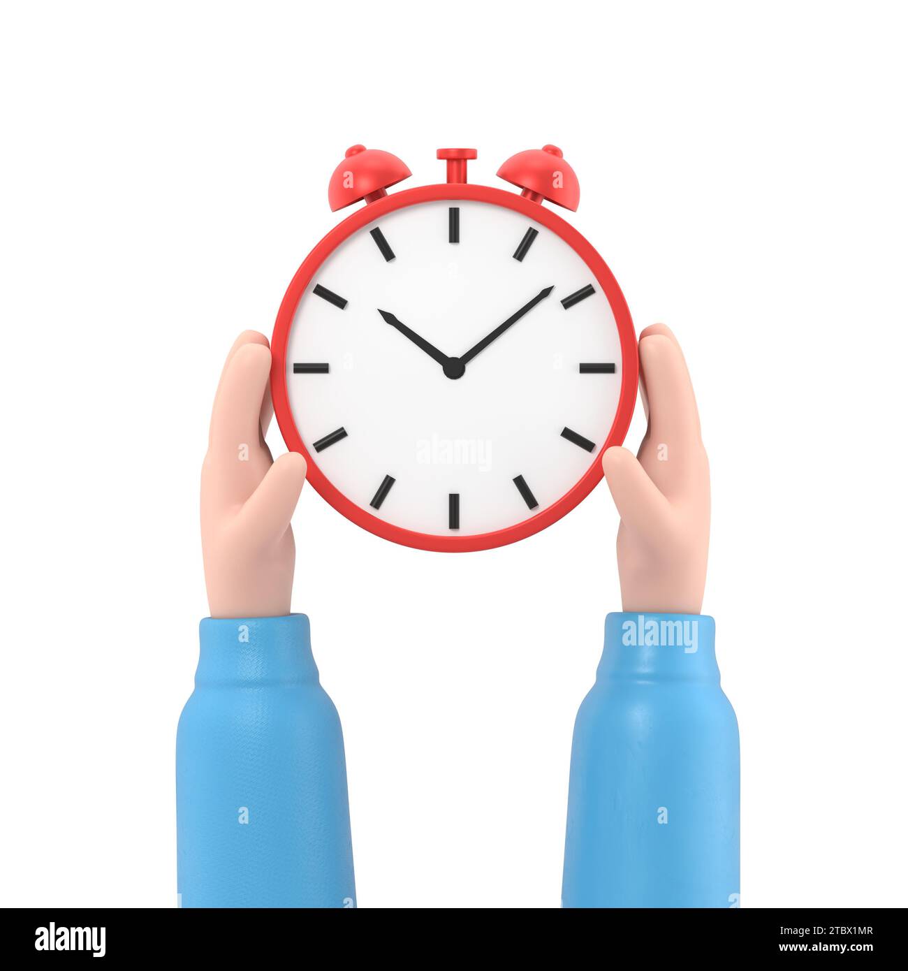 Protect time. Save time concept. Businessman in hands is holding a ...