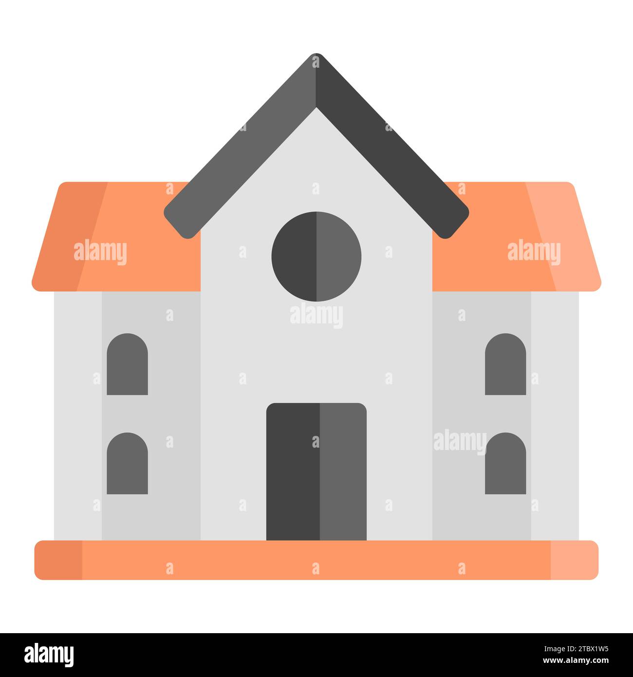 school building vector flat icon, school and education icon Stock ...