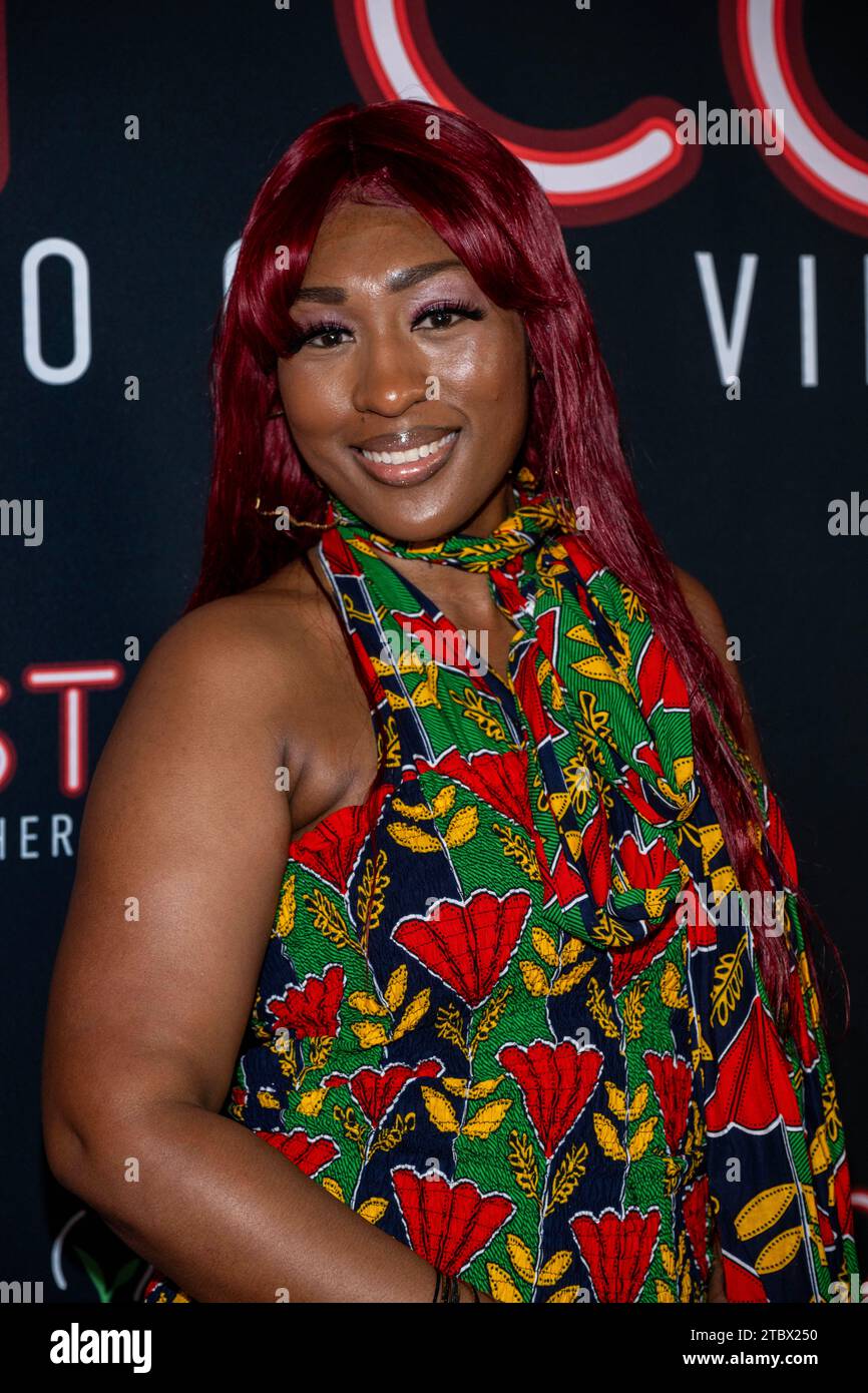 Los Angeles, USA. 08th Dec, 2023. Actress Kmisha-Victoria Counts attends Los Angeles cosplay ...