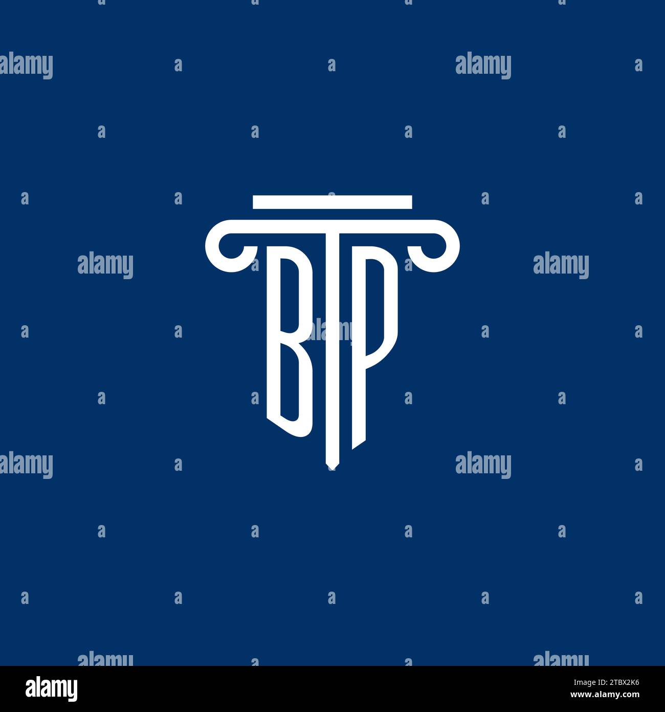 BP initial logo monogram with simple pillar icon design Stock Vector ...
