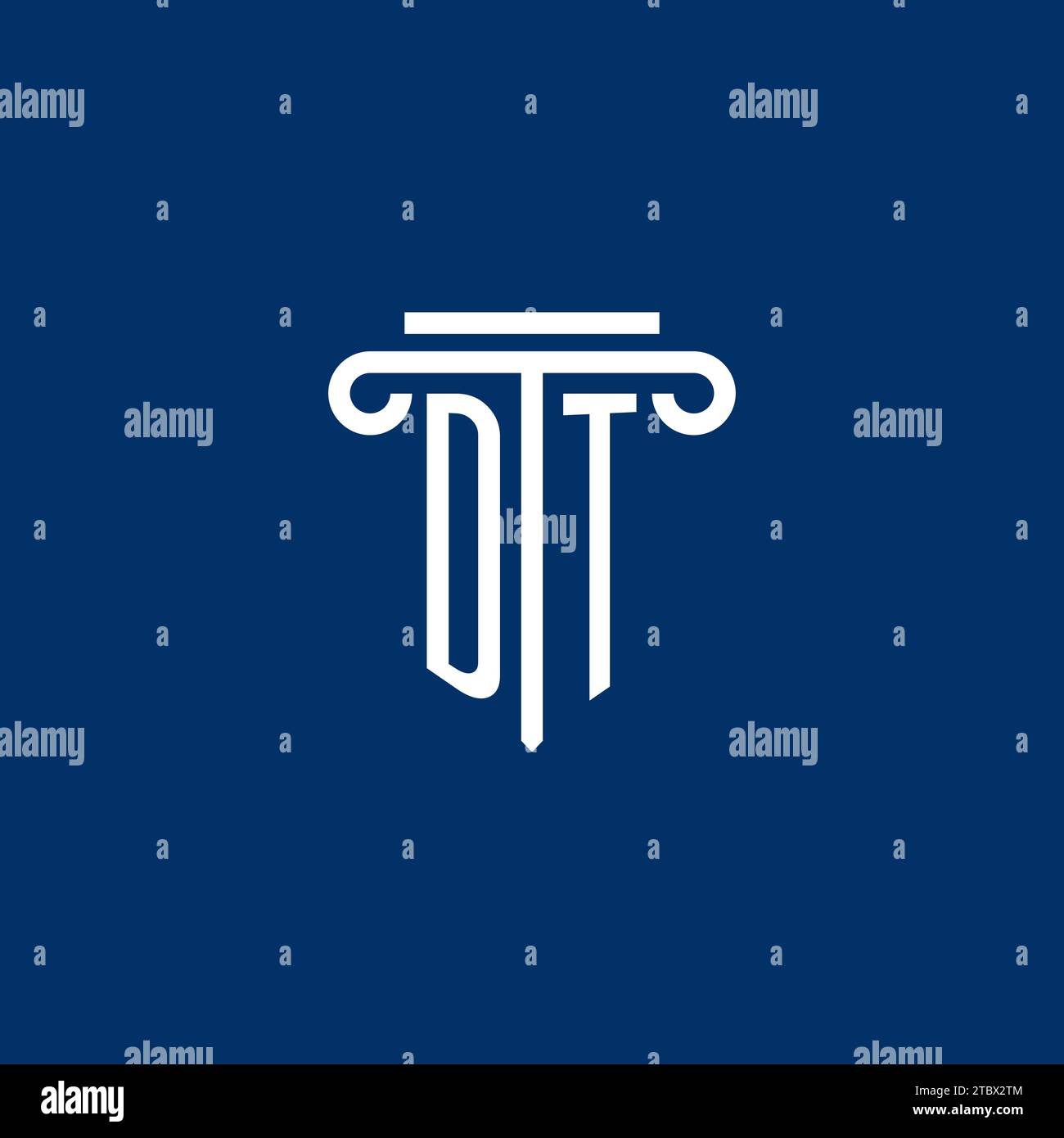 DT initial logo monogram with simple pillar icon design Stock Vector Image & Art - Alamy
