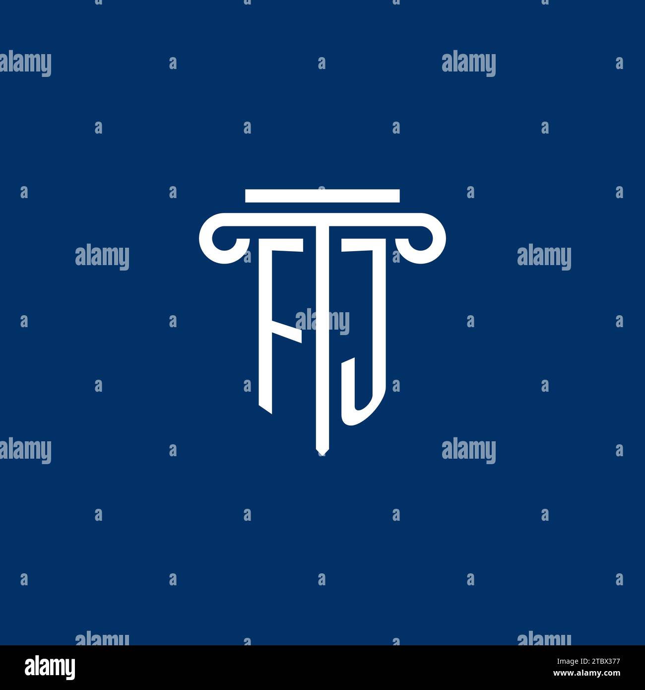 Initial fj logo hi-res stock photography and images - Alamy