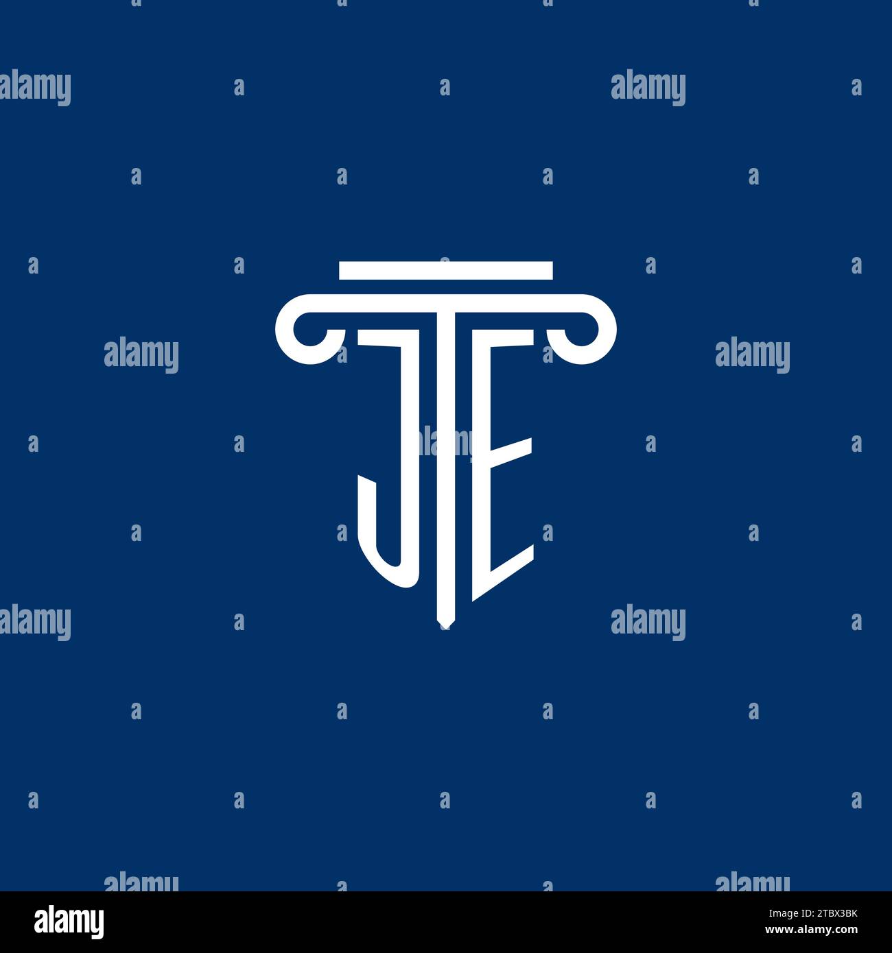 JE initial logo monogram with simple pillar icon design Stock Vector Image & Art - Alamy