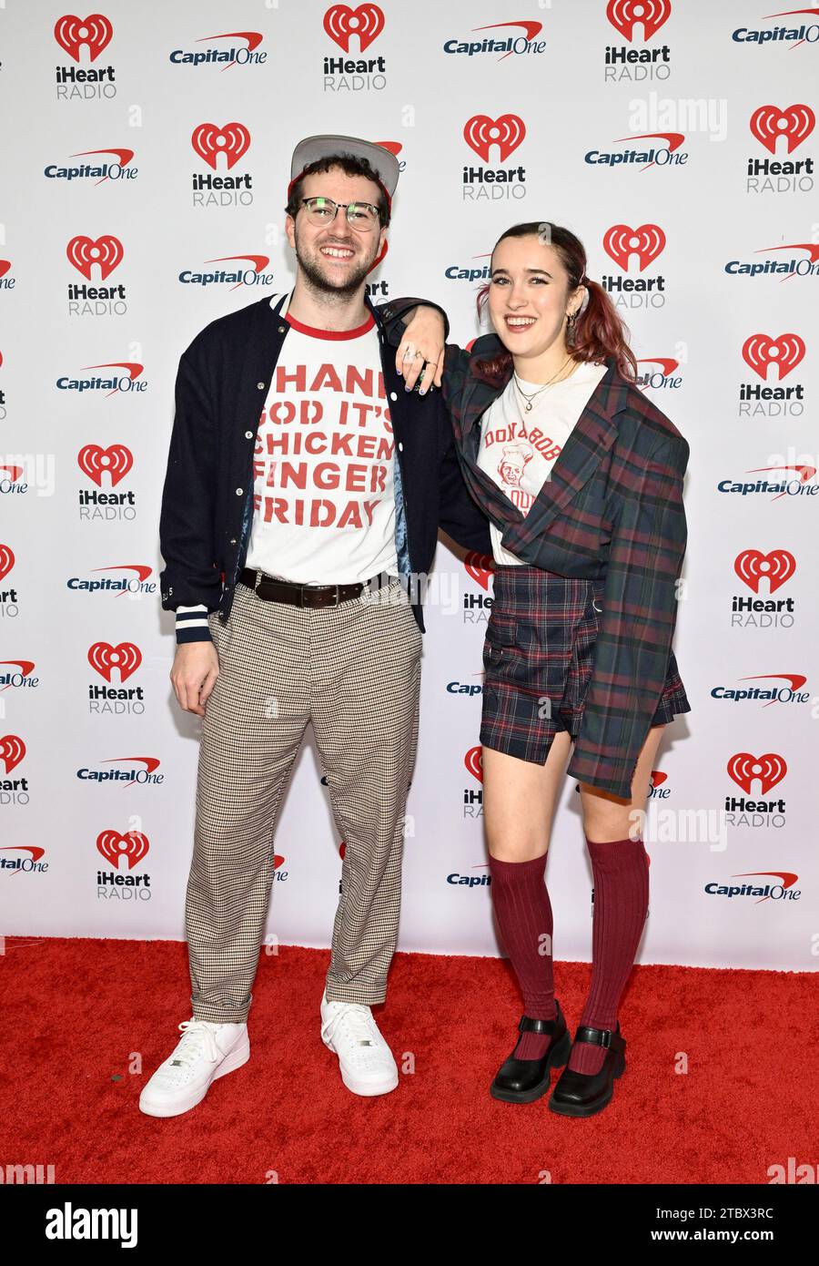 Clyde Lawrence, left, and Gracie Lawrence arrive at the iHeartRadio ...