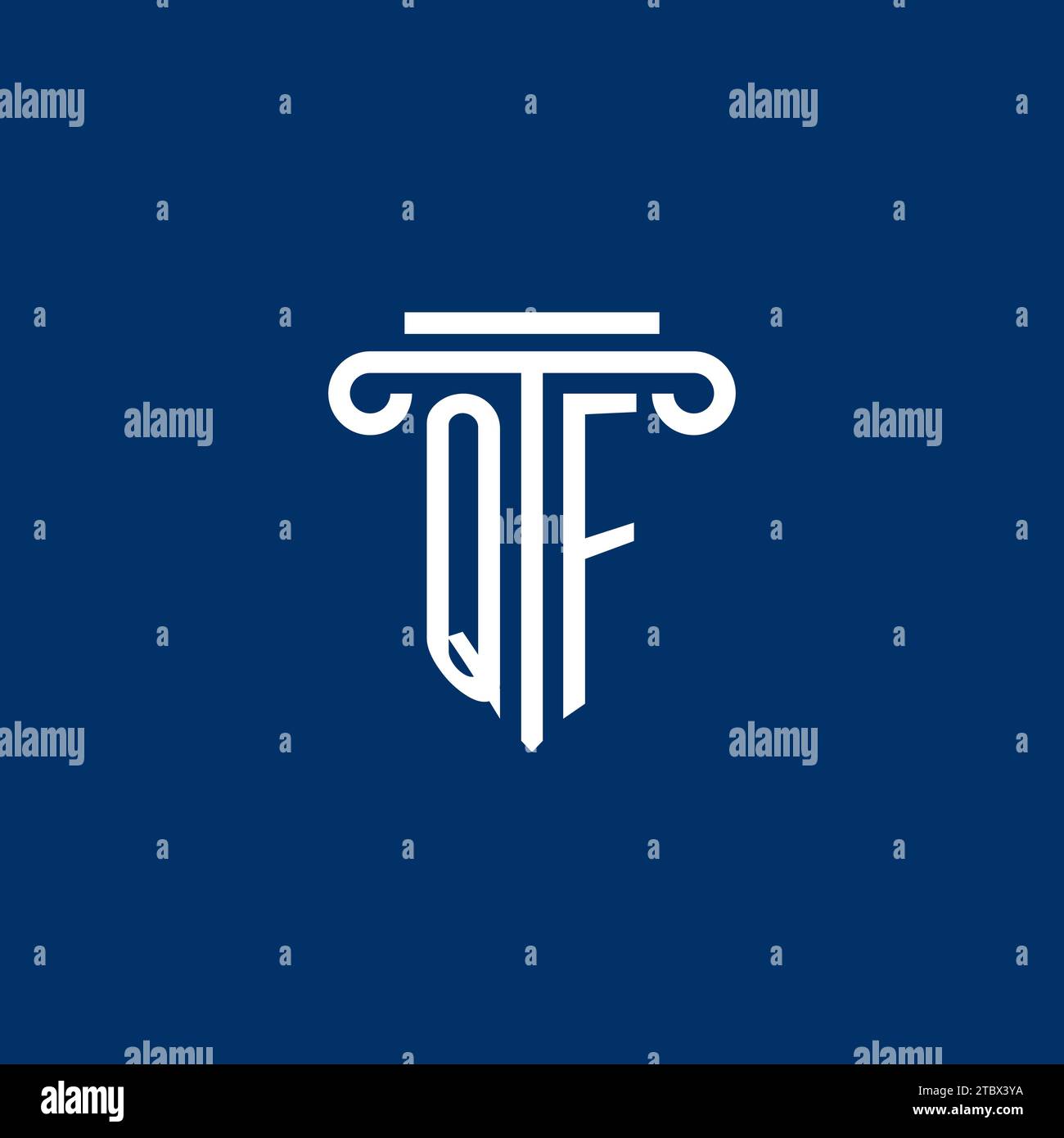 Qf initials logo hi-res stock photography and images - Alamy