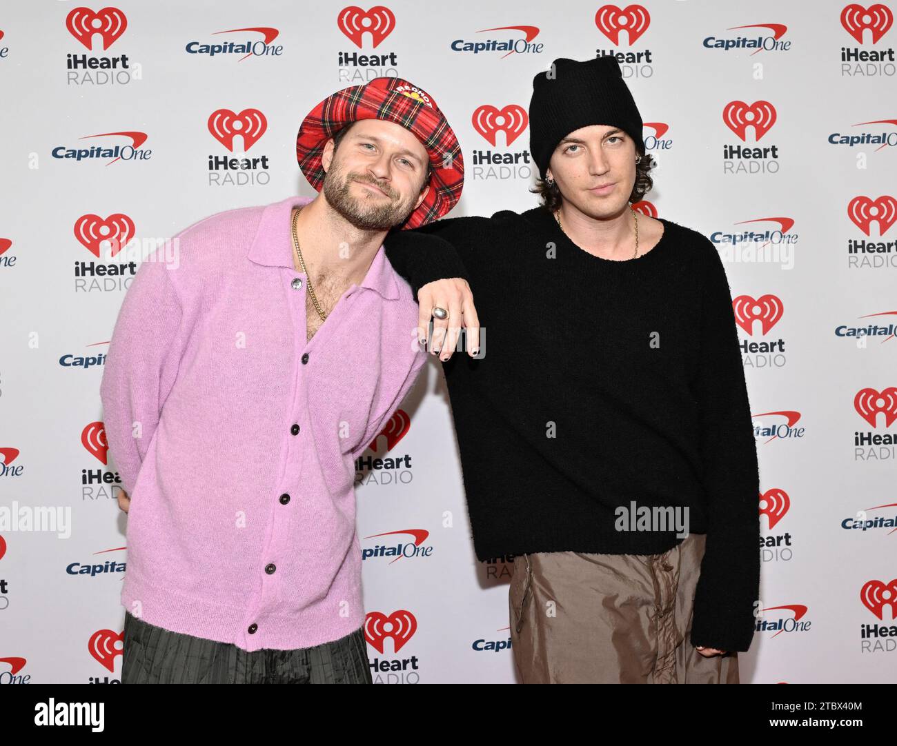 Jake Goss, left, and Paul Klein from LANY arrive at the iHeartRadio ...