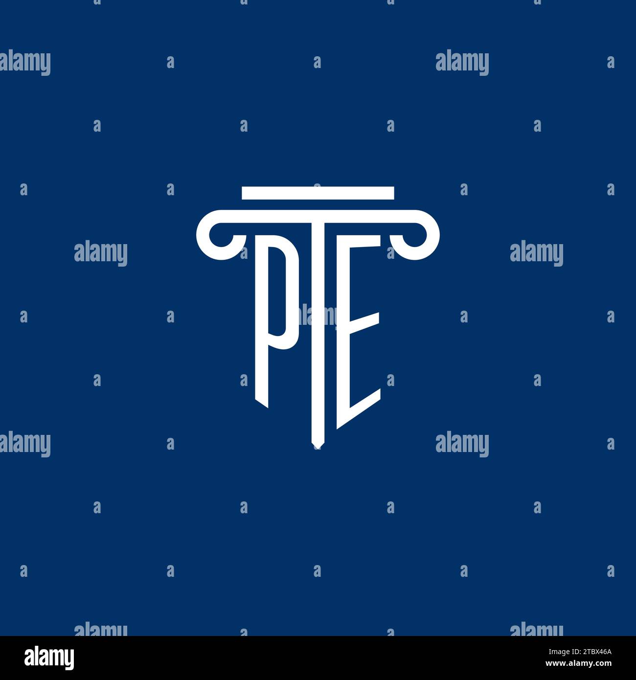 Pe initials logo hi-res stock photography and images - Alamy