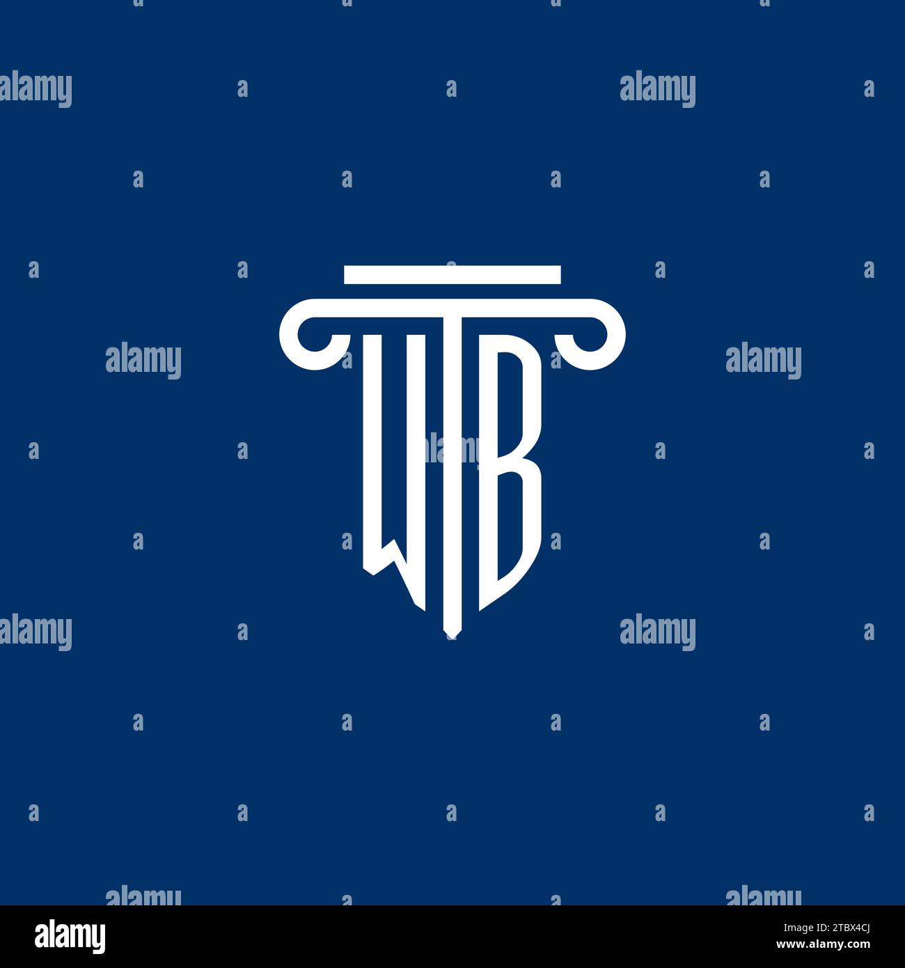 Initial wb logo hi-res stock photography and images - Alamy